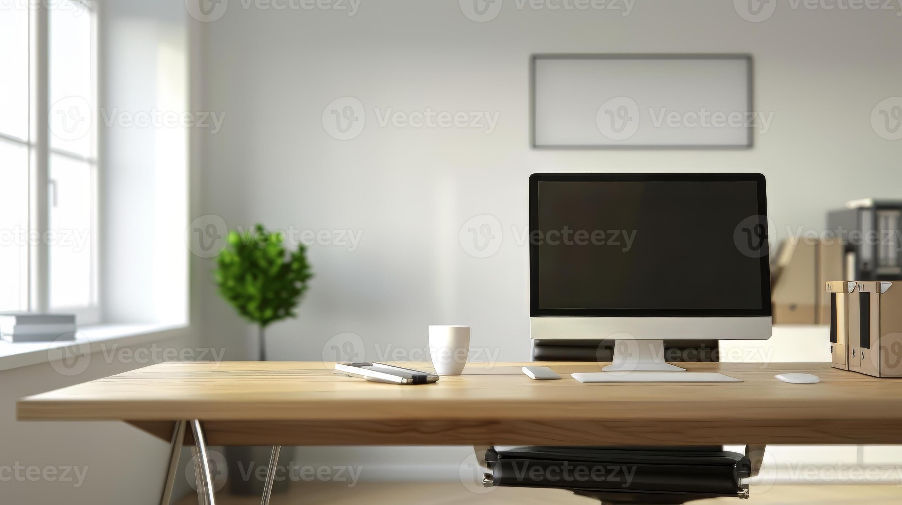 Empty office desk with space for custom text or logo 46603586 Stock ... Empty office desk with space for custom text or logo 46603586 Stock ...