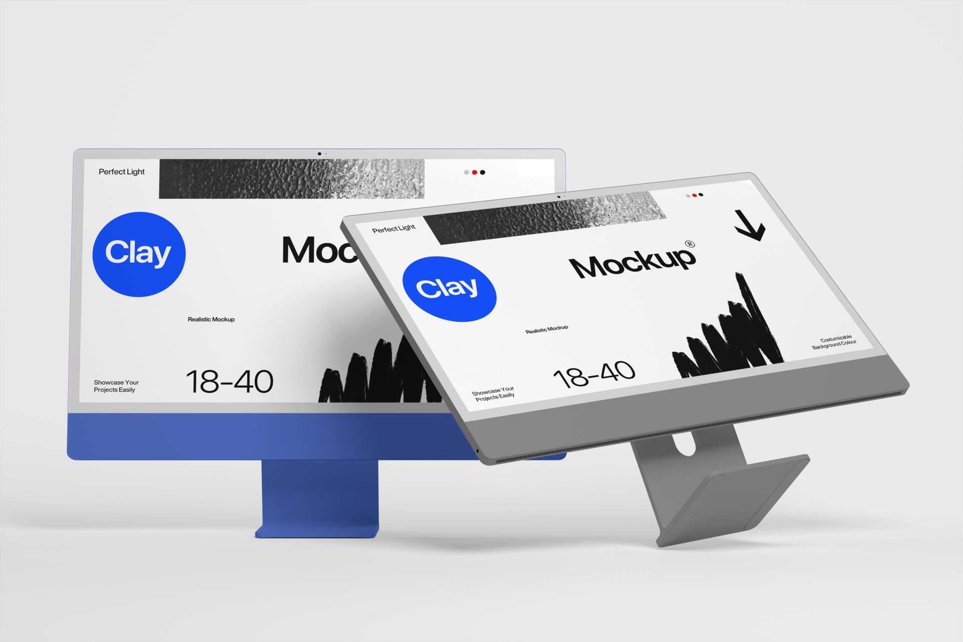 3d mockup desktop computer template design presentation 46607362 PSD