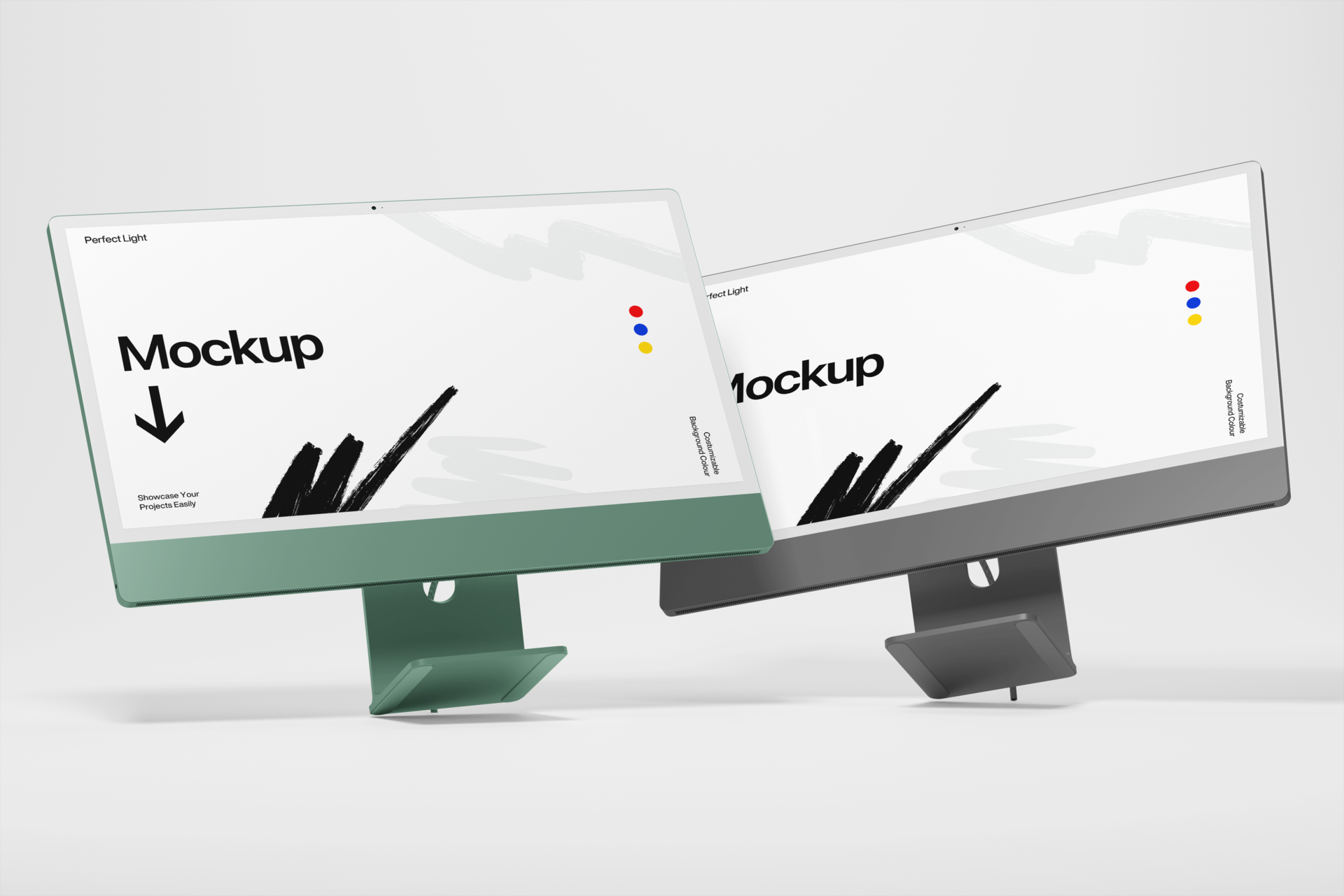 Realistic Computer Mockup With Minimal Background 46607367 Psd