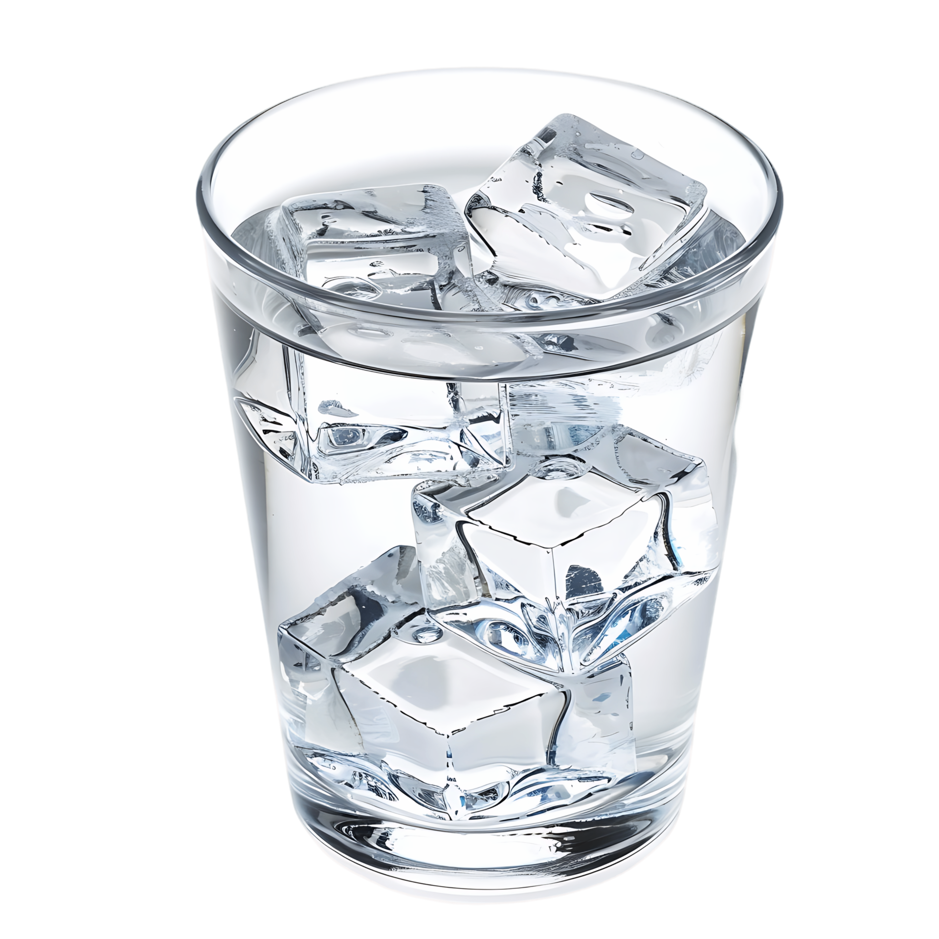 Ice Cube in Glass of Water on Transparent Background 46613455 PNG