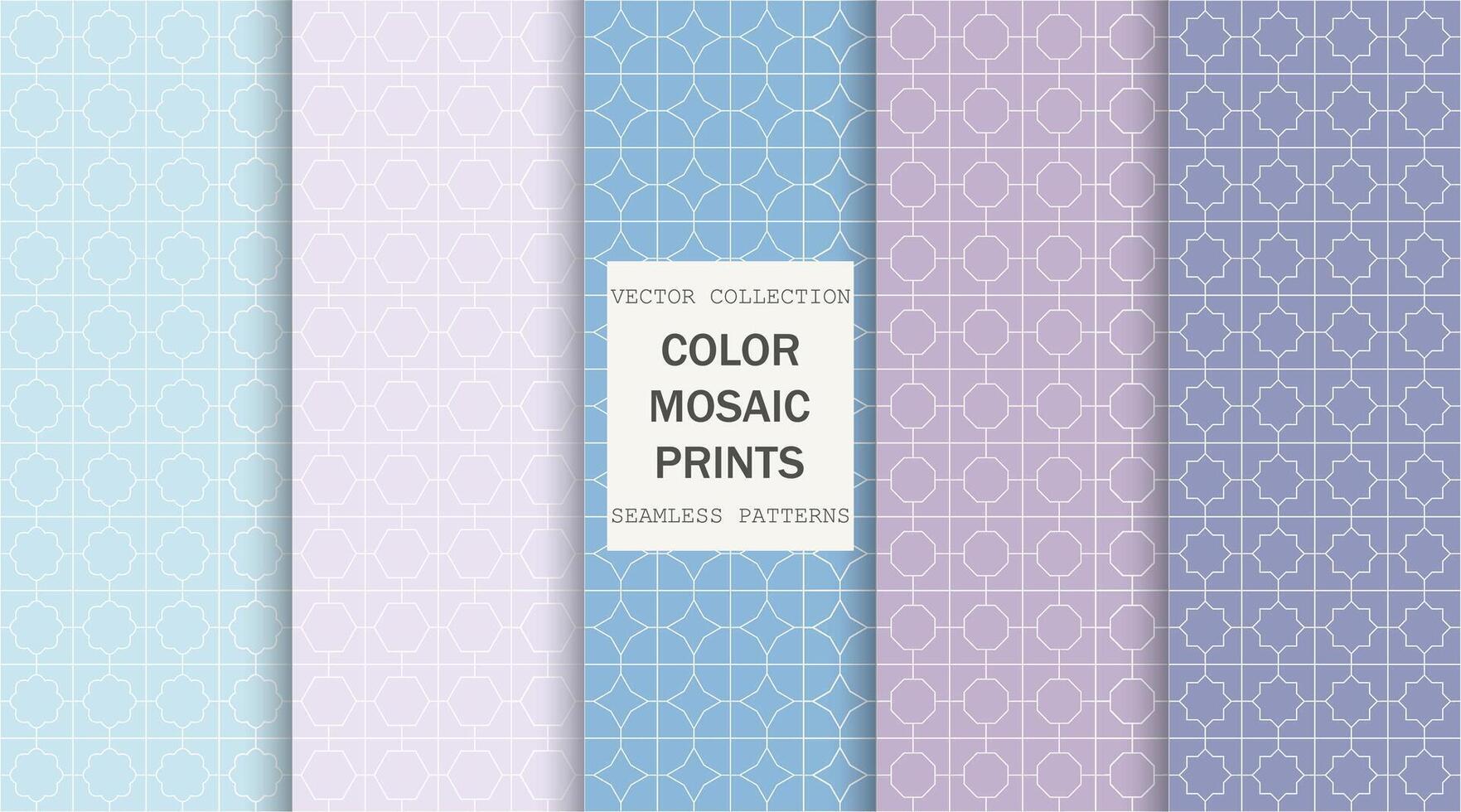 Collection Of Seamless Ornament Elegant Geometric Patterns Repeatable Color Backgrounds