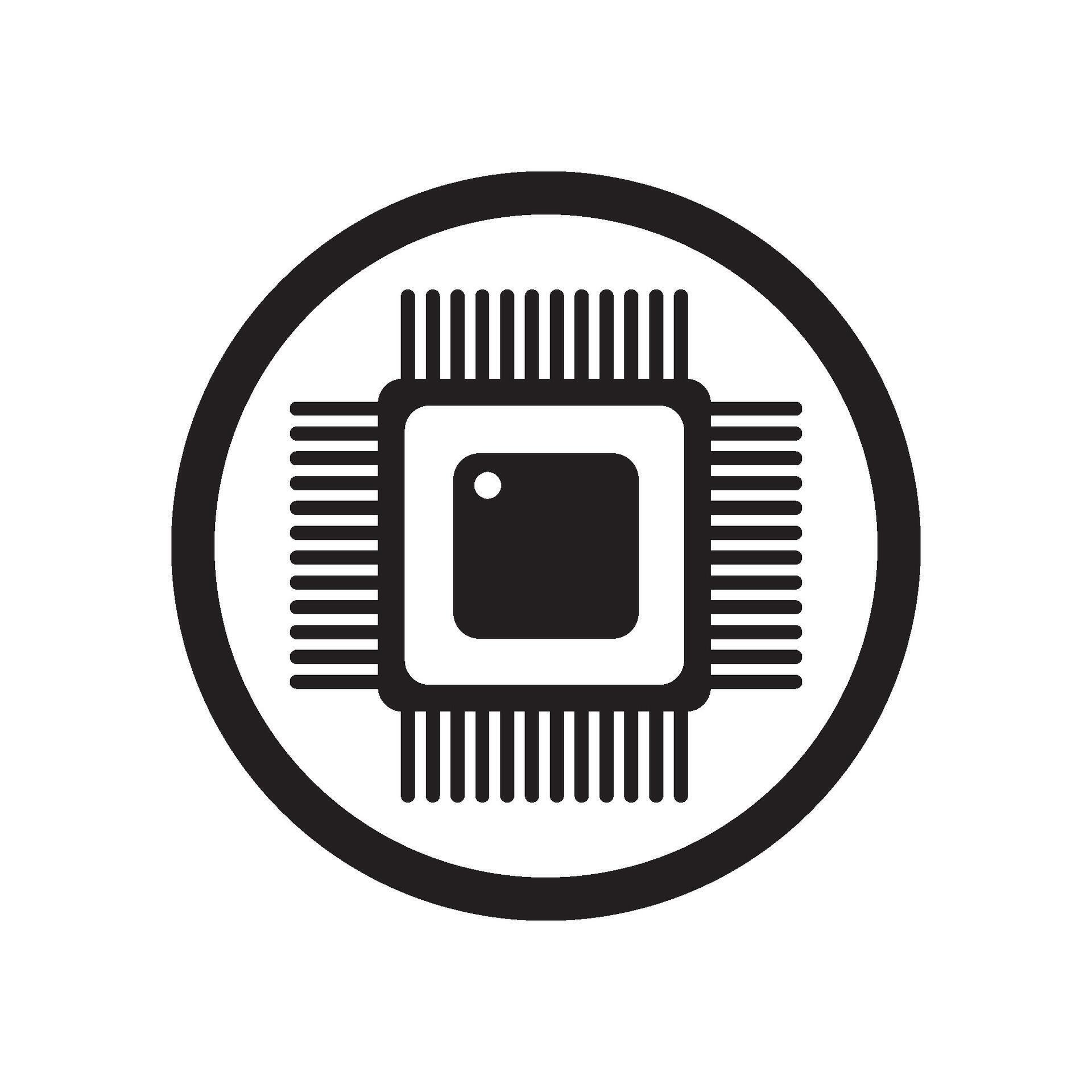 processor chip icon 46619593 Vector Art at Vecteezy