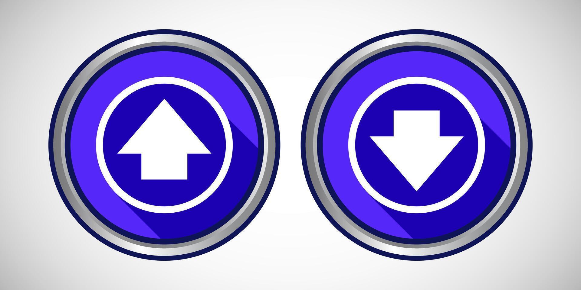 Download And Upload Arrow Icon Button Set Design Illustration 46619920 Vector Art at Vecteezy