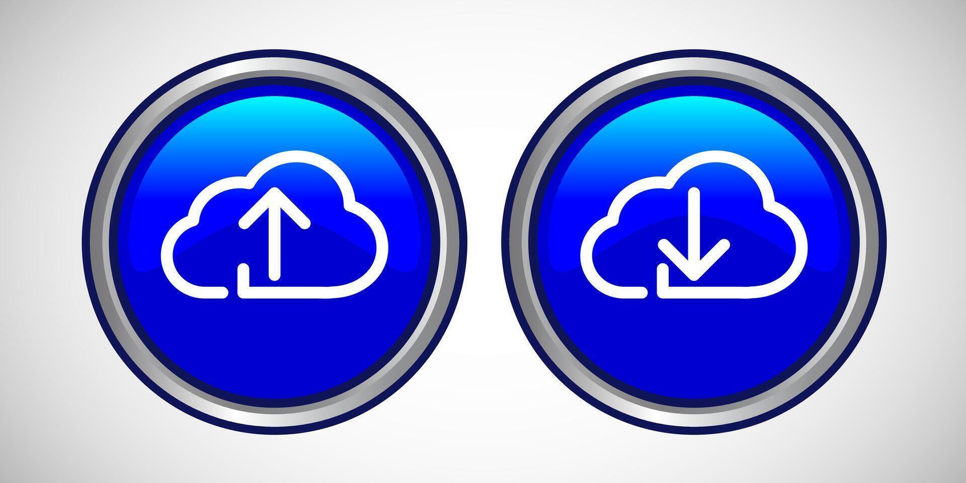 Download And Upload Arrow Icon Button Set Design Illustration 46619929 ...