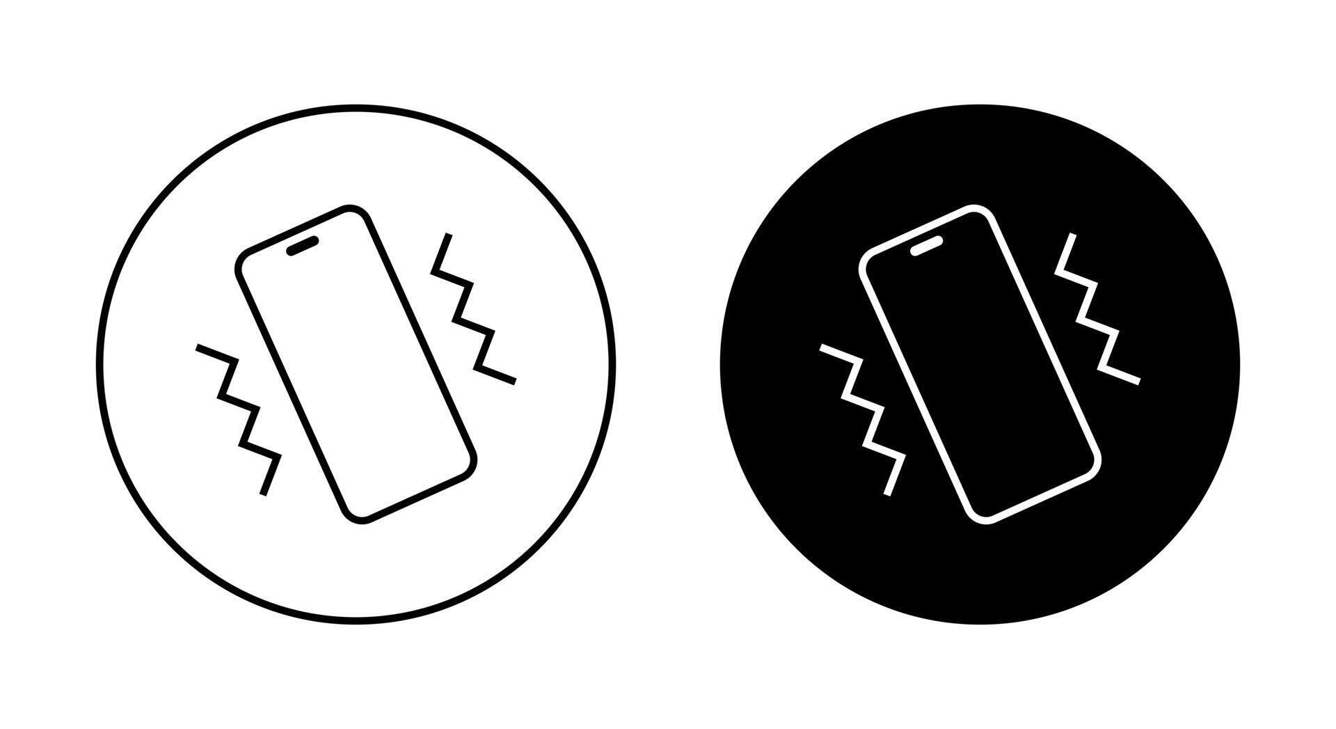 Smartphone vibration icon on black circle. Vibrating phone concept 46622145 Vector Art at Vecteezy