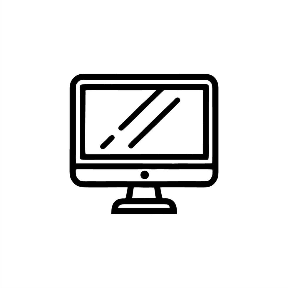 Simple Monitor with Minimalist and modern design 46622854 Vector Art at ...