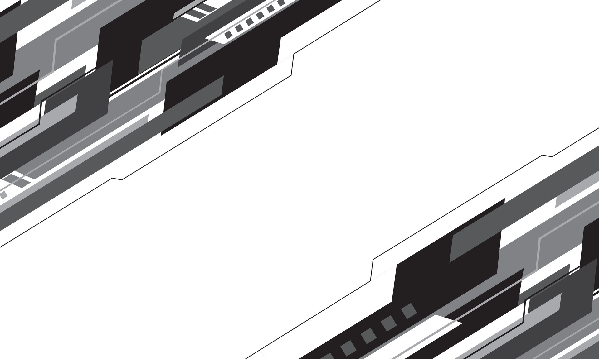 Abstract Black Grey Geometric Technology On White Blank Space Design Futuristic Creative