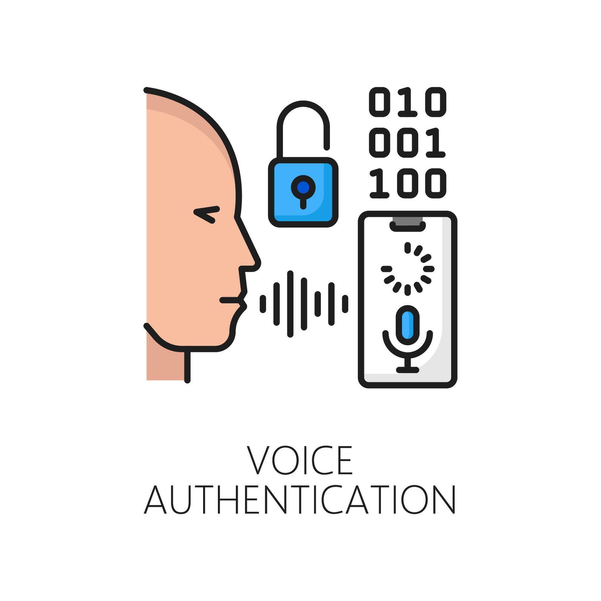 Voice authentication biometric identification icon 46631471 Vector Art ...