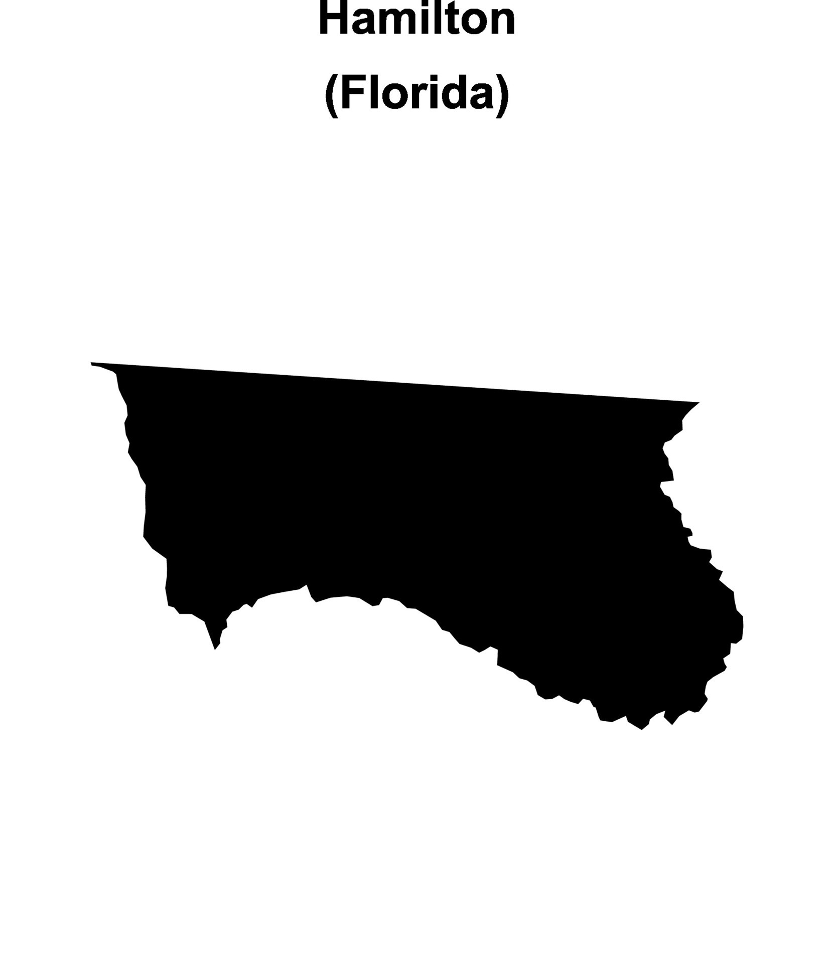 Hamilton County, Florida blank outline map 46631877 Vector Art at Vecteezy Hamilton County, Florida blank outline map 46631877 Vector Art at Vecteezy