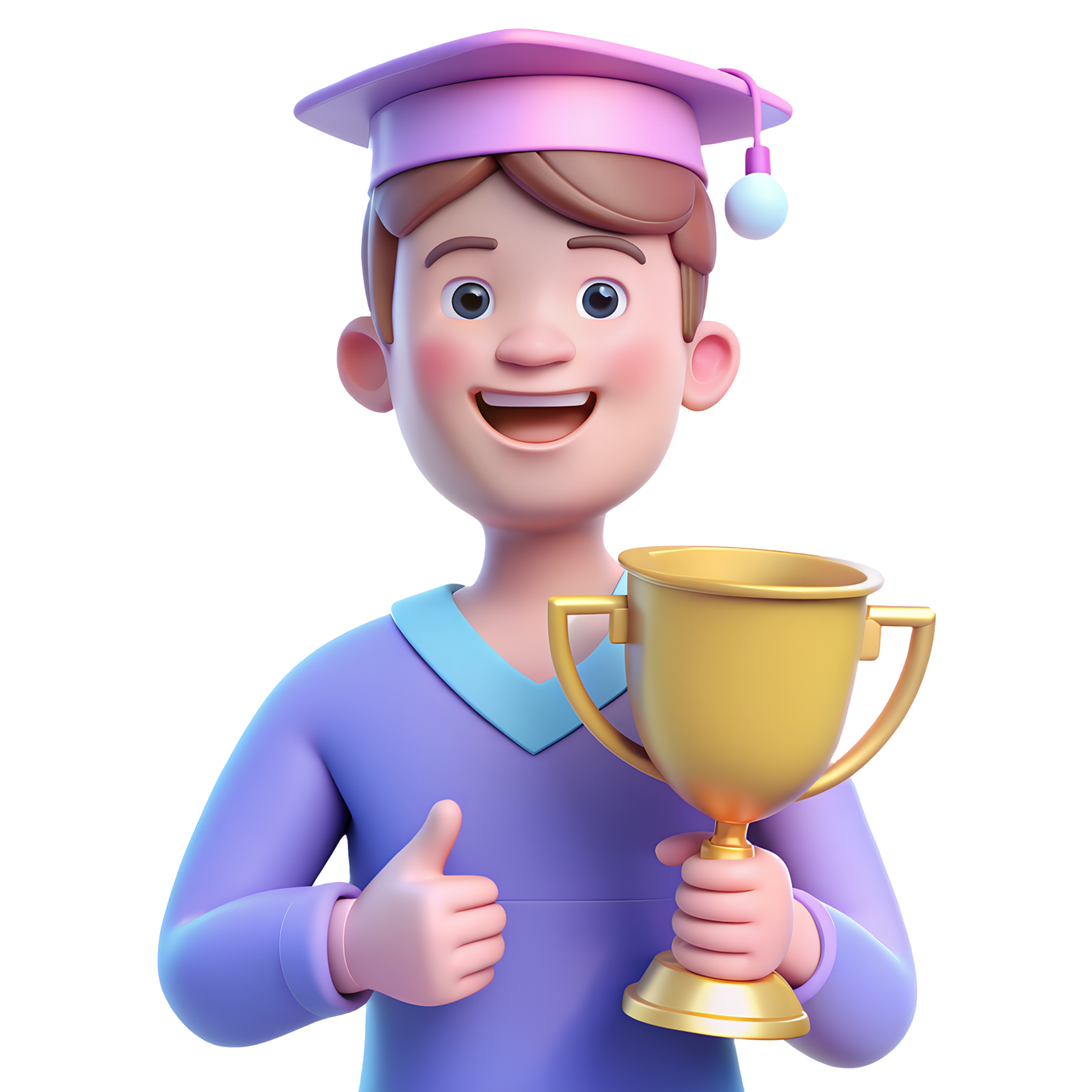 3D student boy avatar bring trophy icon 46634904 PNG 3D student boy avatar bring trophy icon 46634904 PNG