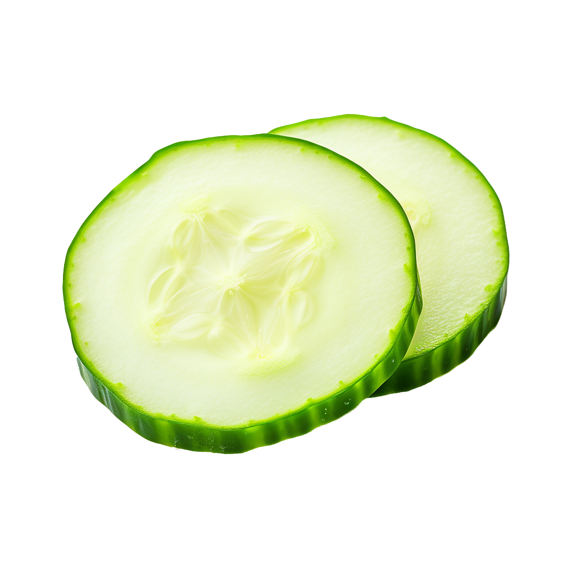 Fresh slice cucumber isolated on transparent background 46635331 PNG