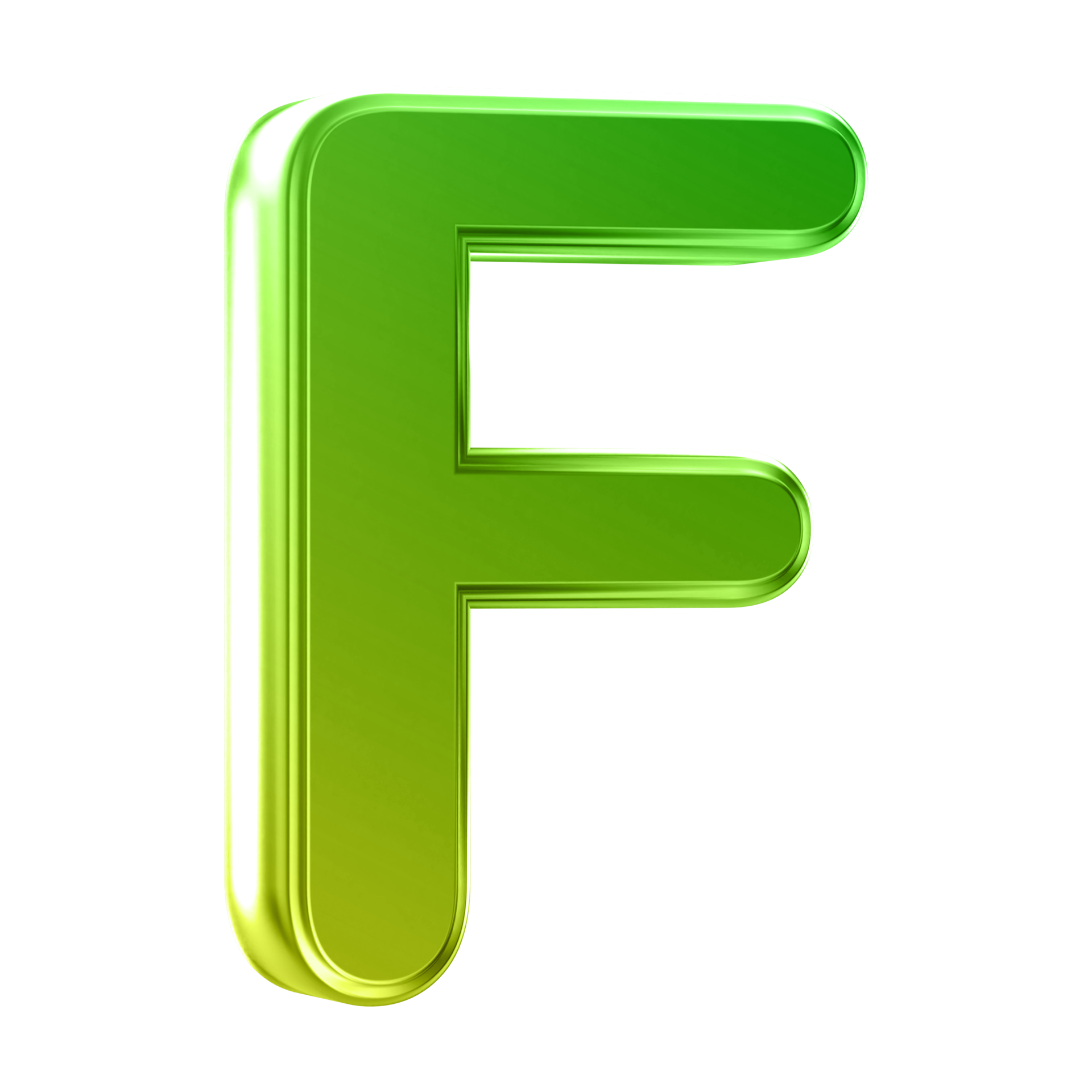 3D Font Letter F uppercase 46643892 PNG