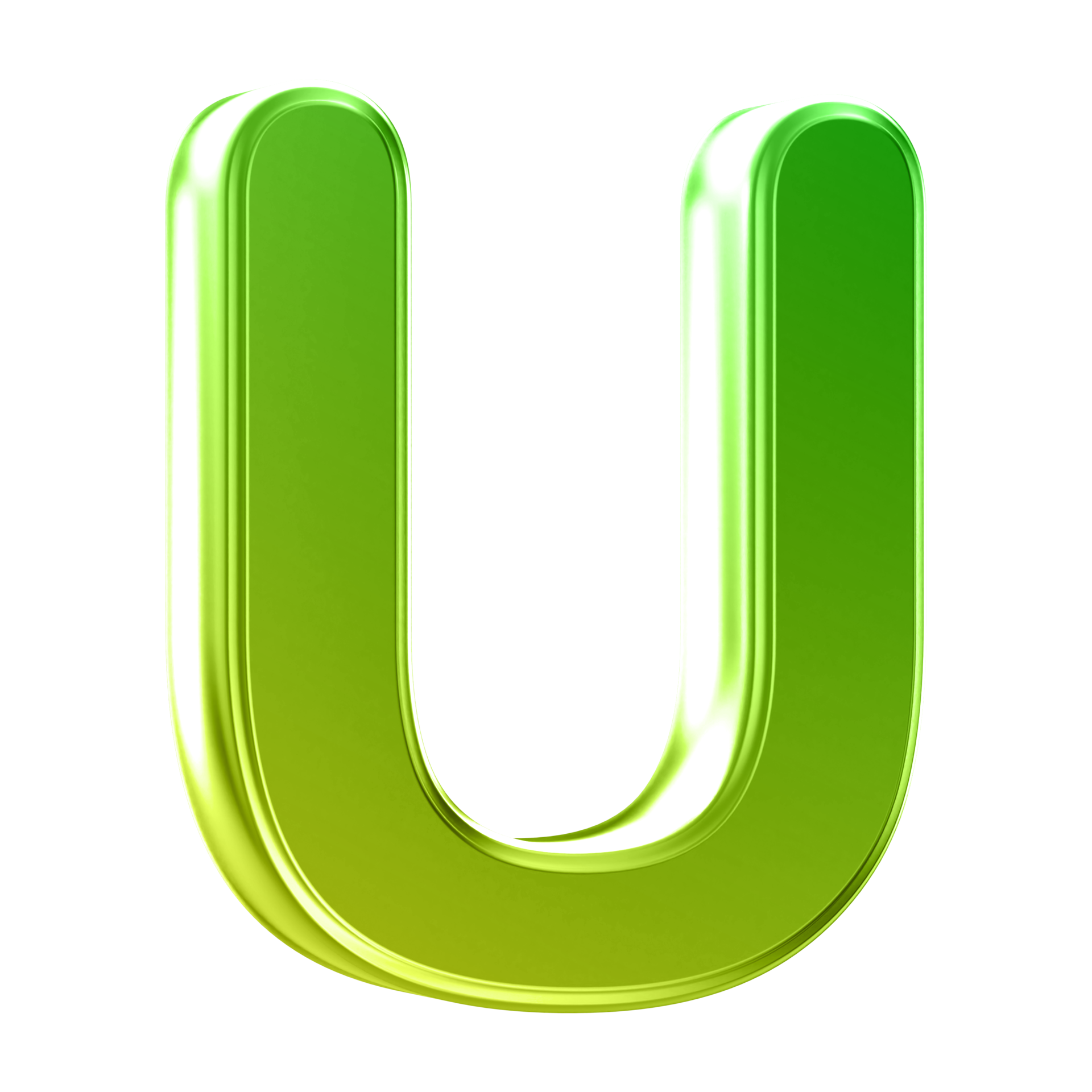 3D Font Letter U uppercase 46643945 PNG