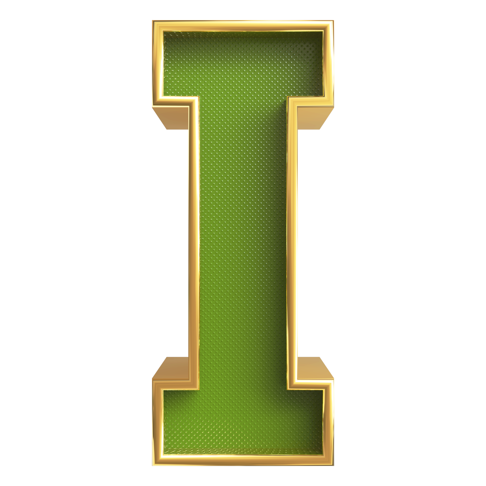 3D Font Letter I uppercase 46644180 PNG