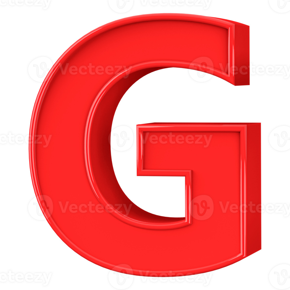 3D Font Letter G uppercase 46644534 PNG
