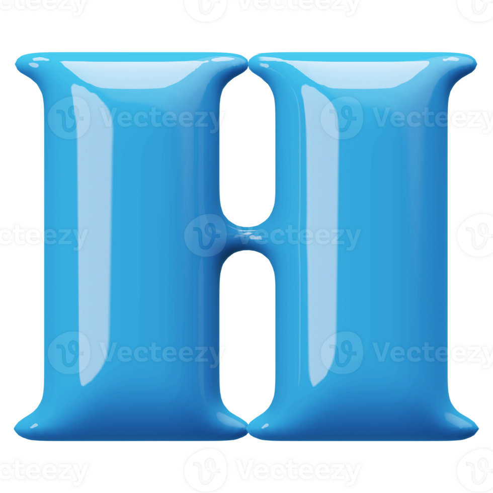 3d Fonte carta h maiúscula 46644850 PNG