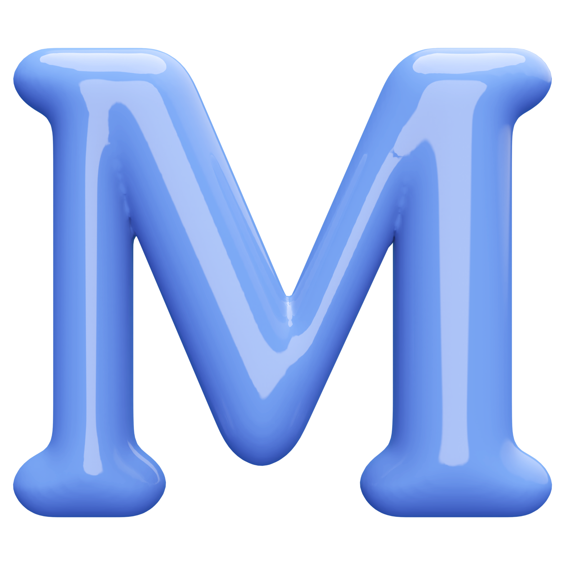 3d Fonte carta m maiúscula 46644926 PNG