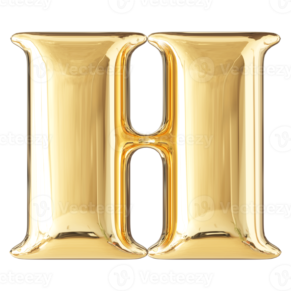 3d Fonte carta h maiúscula 46645262 PNG