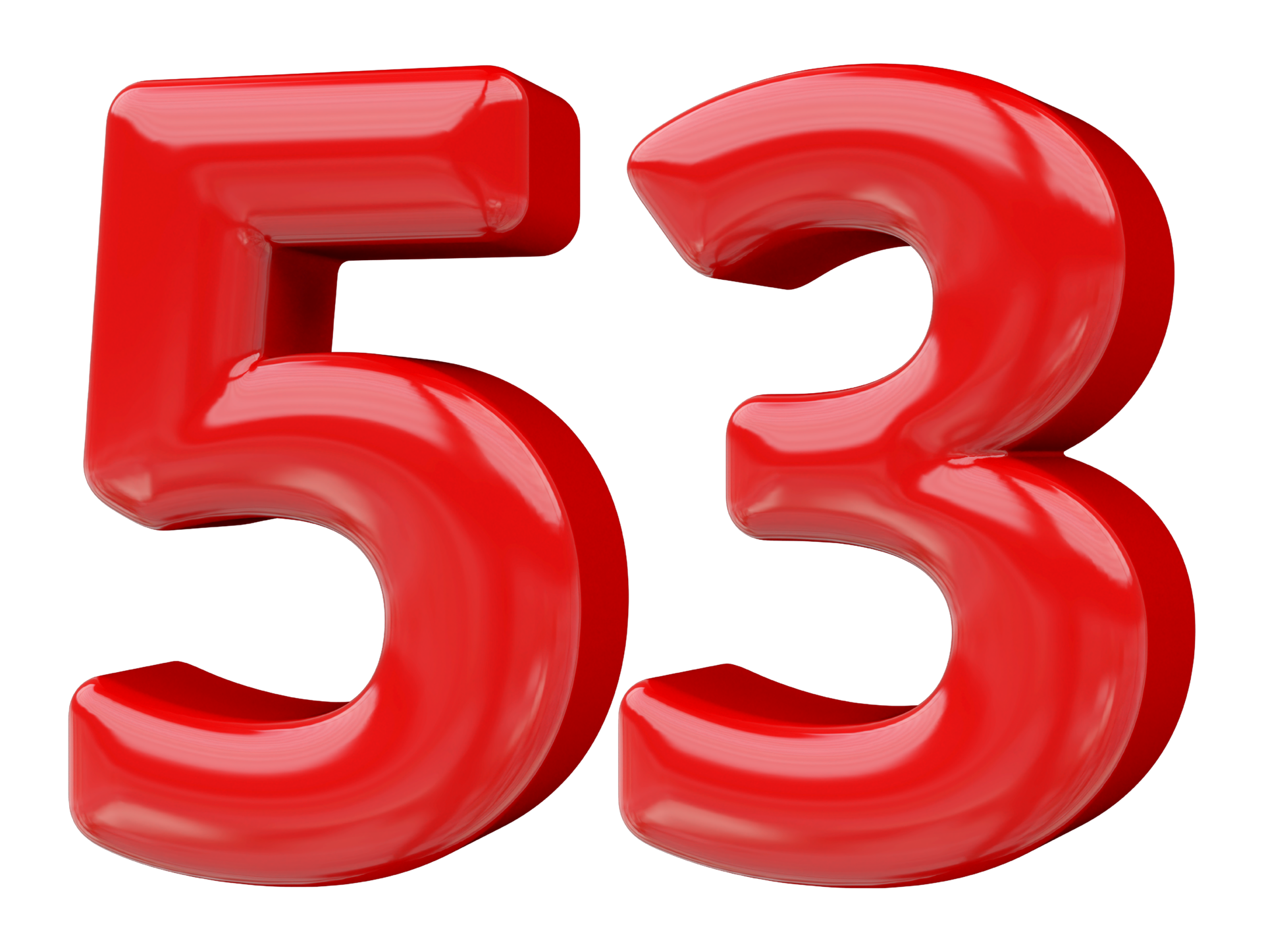 Red 3D Number 53 46645576 PNG Red 3D Number 53 46645576 PNG