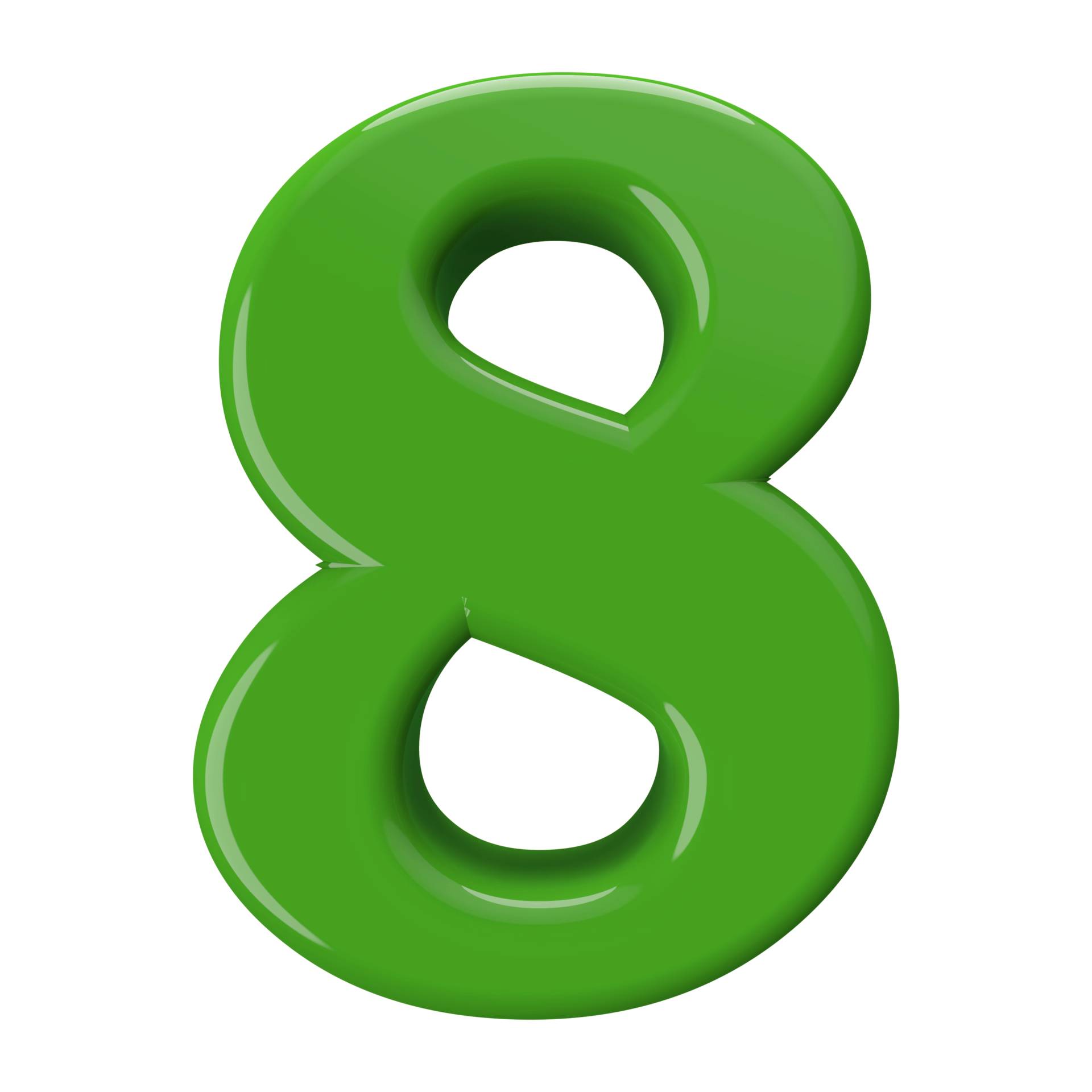 Green 3D Number 8 46646039 PNG