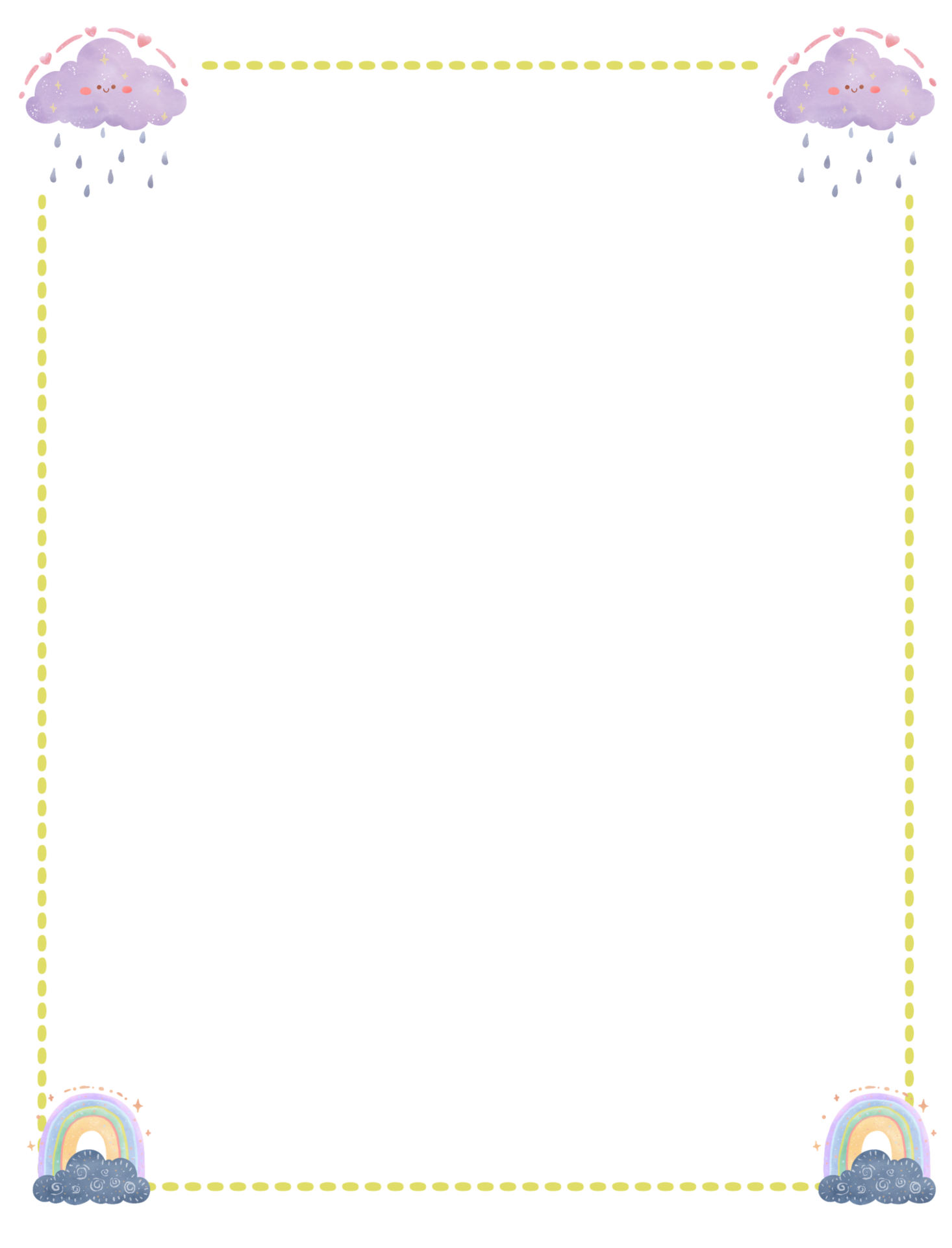 Boho rainbow border frame watercolor 46647609 PNG