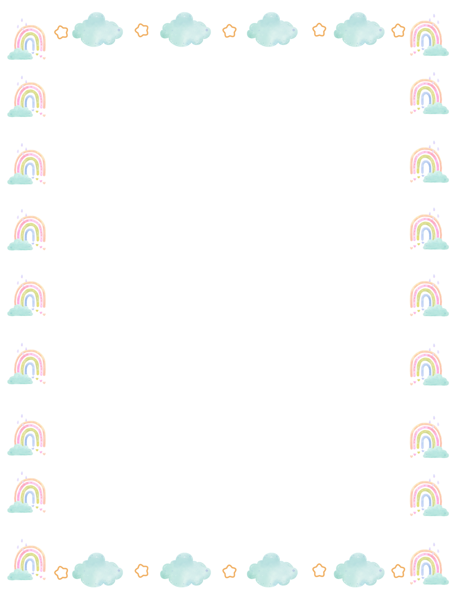 Boho rainbow border frame watercolor 46647650 PNG