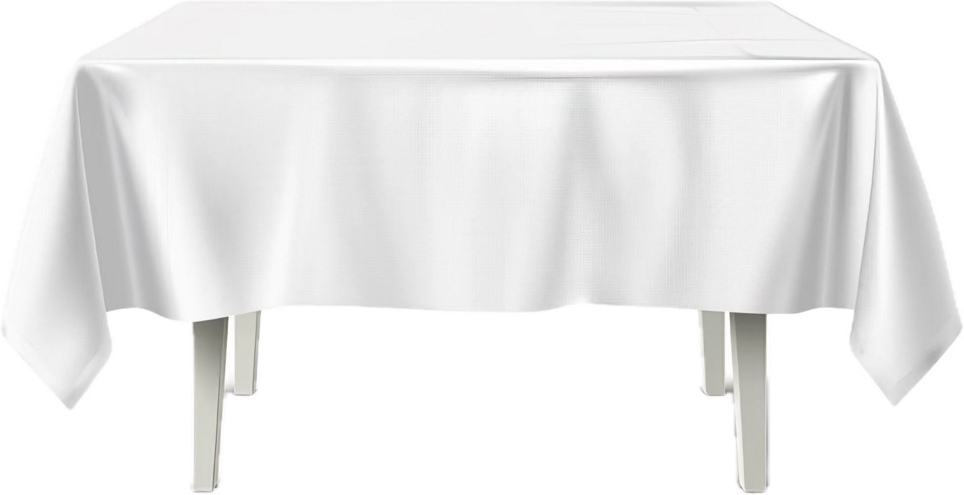 Rectangular Table With White Tablecloth 46652280 Png