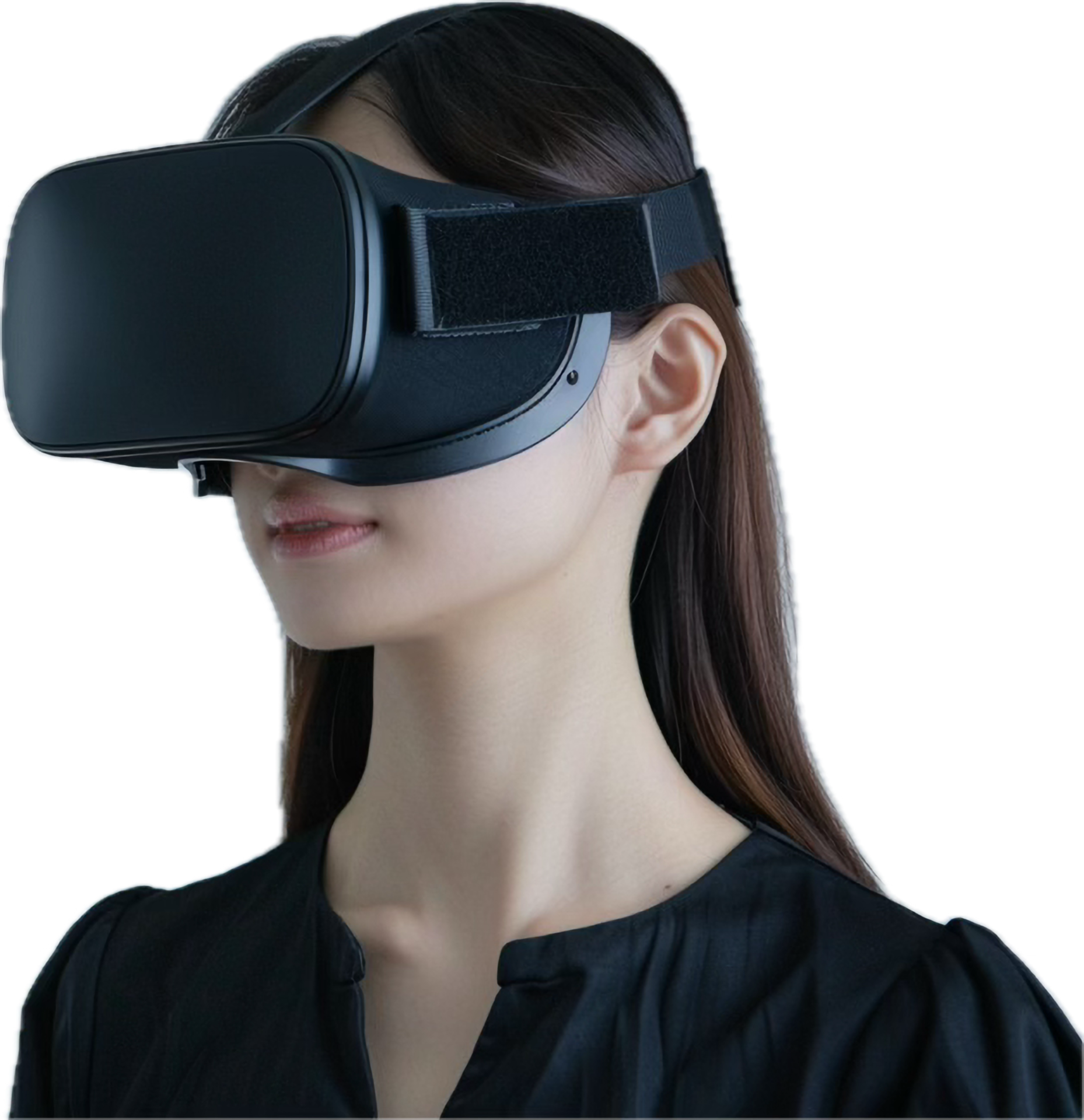 Woman Wearing Virtual Reality Headset 46652300 Png
