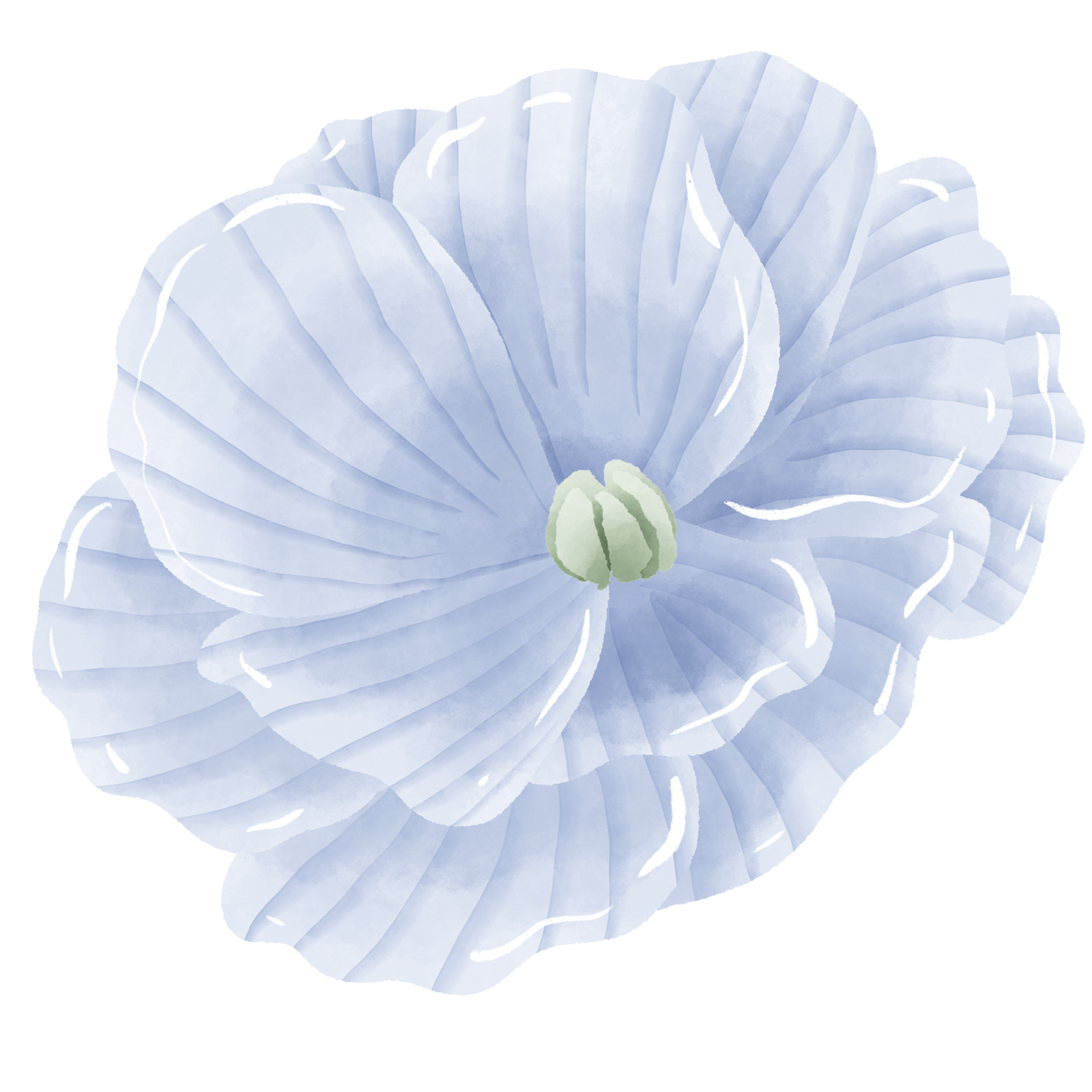 Watercolor Hand drawn illustration blue flax flower floral wreath ...