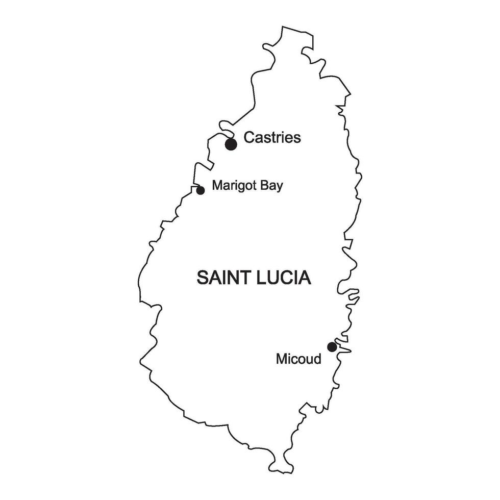 Saint Lucia map 46658667 Vector Art at Vecteezy Saint Lucia map 46658667 Vector Art at Vecteezy