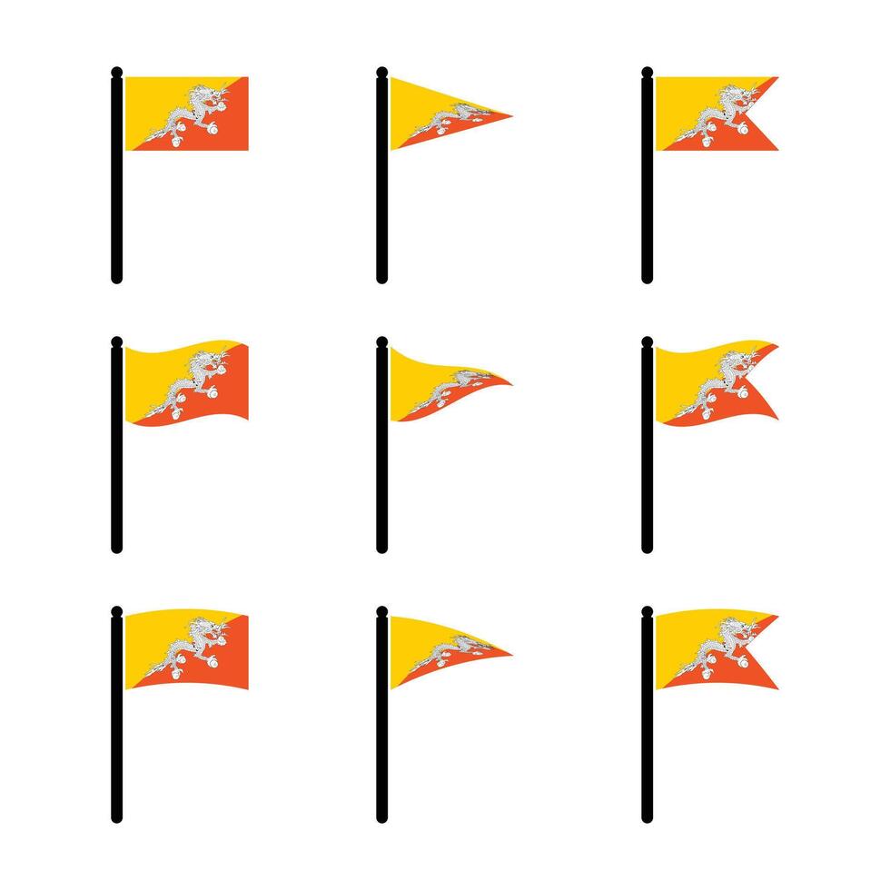bhutan flag icon 46660387 Vector Art at Vecteezy