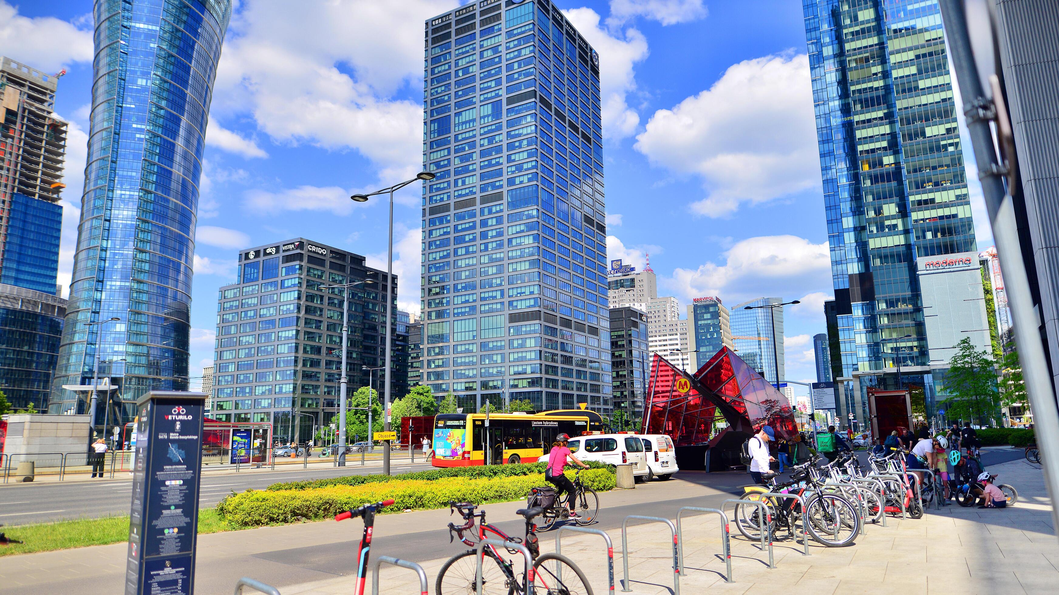 Warsaw, Poland. 18 May 2024. Car traffic at rush hour in downtown area of the city. Car ...