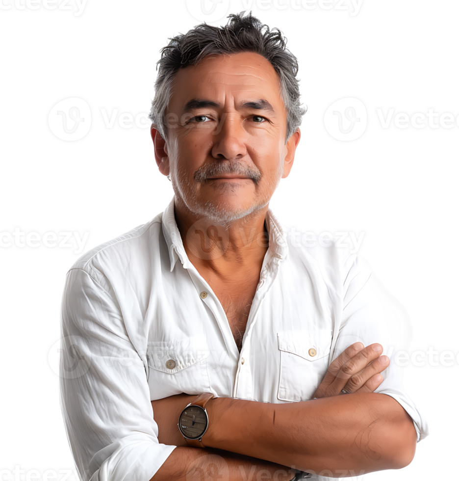 Smiling man with folding arms on isolated transparent background ... Smiling man with folding arms on isolated transparent background ...