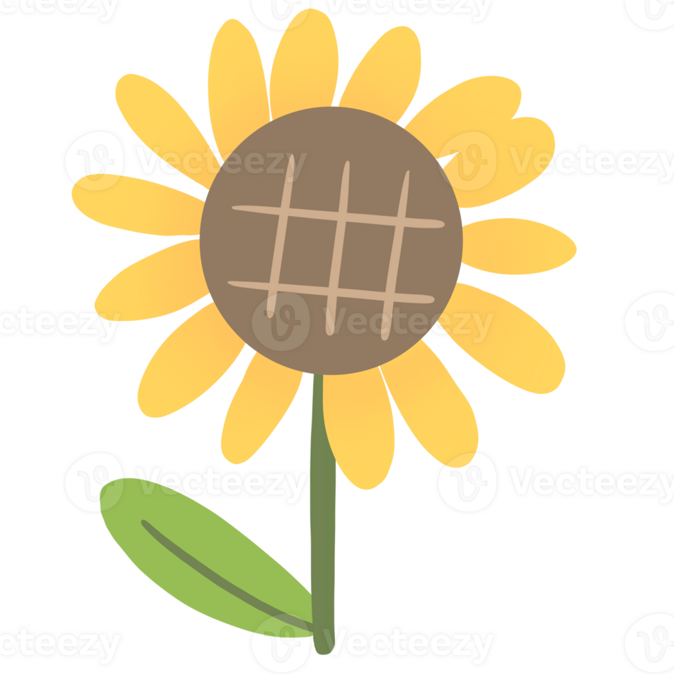 Illustration Of Cute Sunflower Clipart 46680367 Png