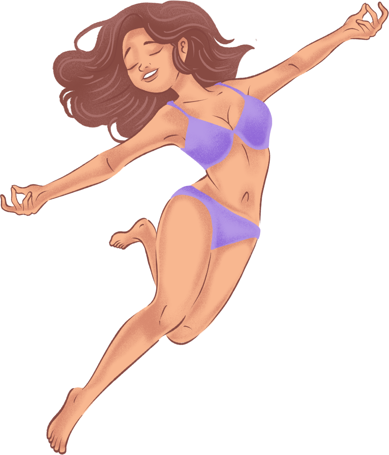 Happy Woman Dancing Illustration 46680386 Png