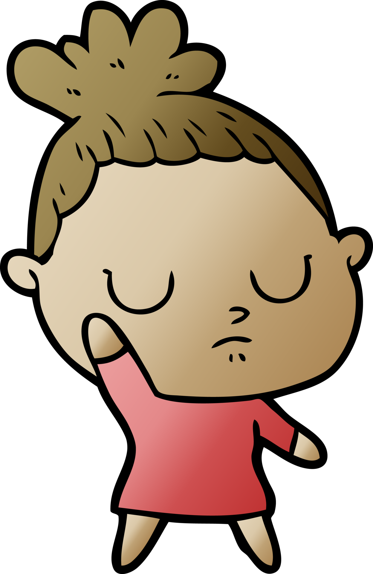 cartoon calm woman drawing 46688271 PNG