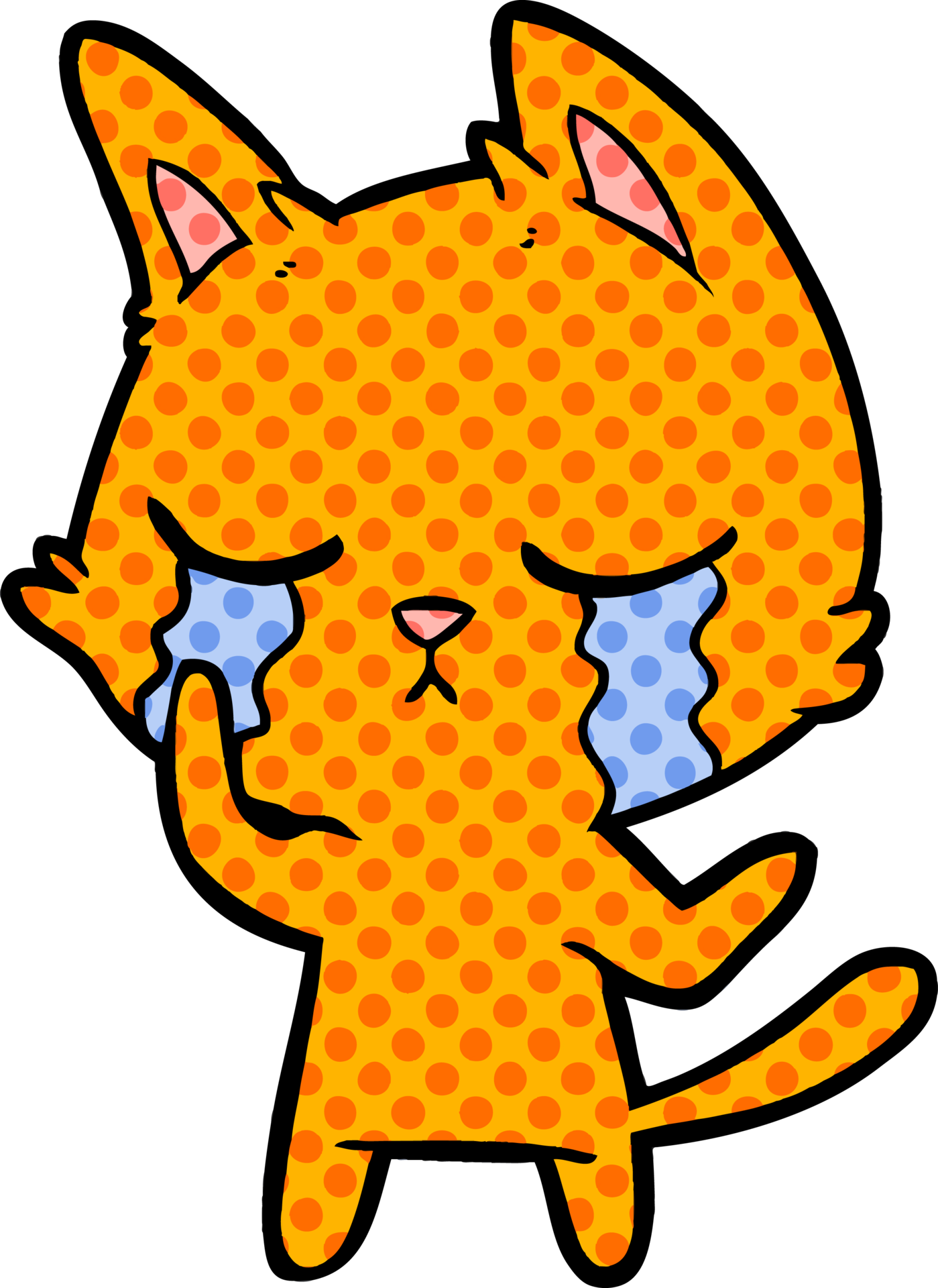 Crying Cartoon Cat Drawing 46691979 Png