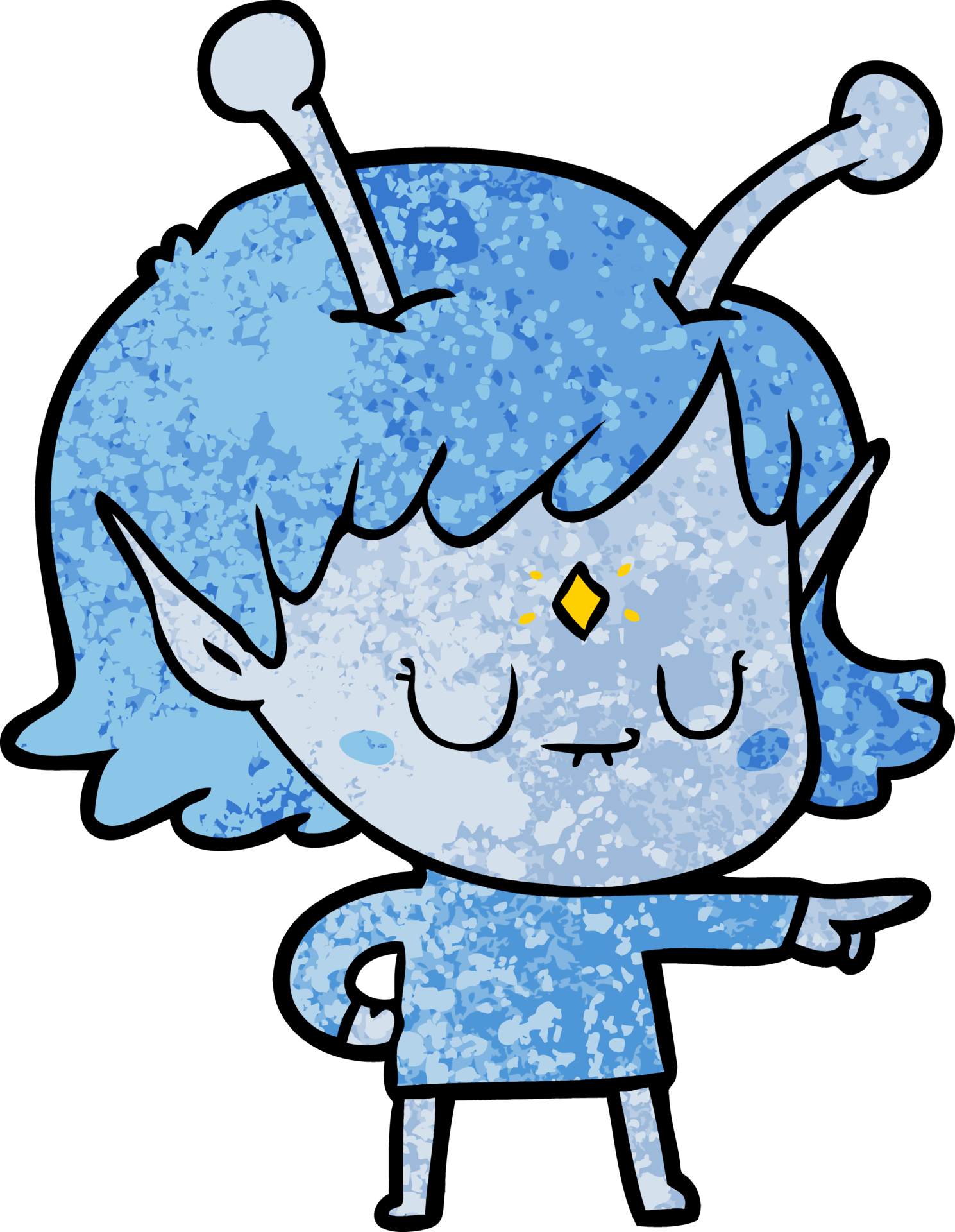 Cartoon Alien Girl 46694456 Png