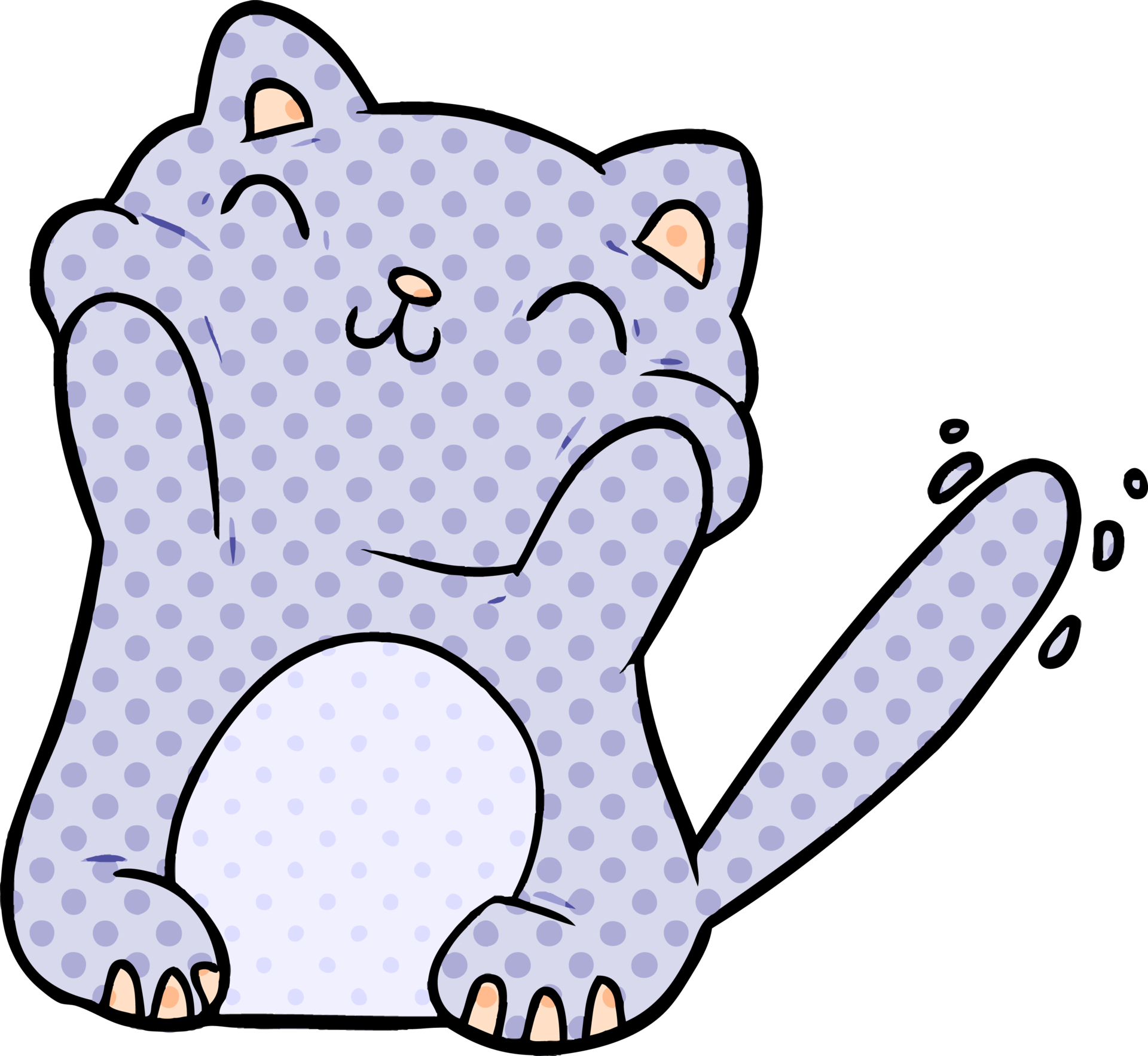 Very Happy Cute Cartoon Cat 46696878 Png