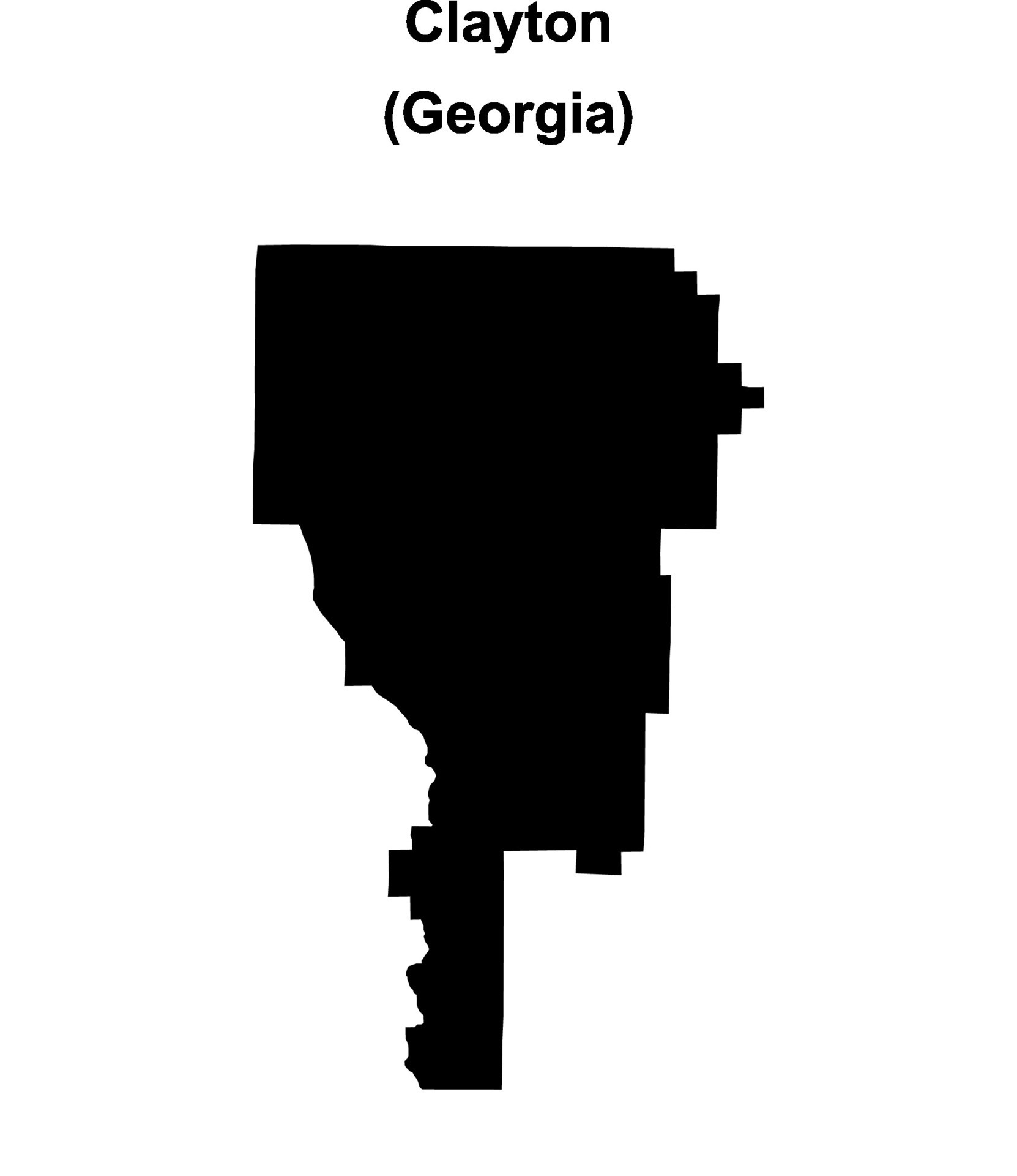 Clayton County Georgia Blank Outline Map 46720363 Vector Art At Vecteezy