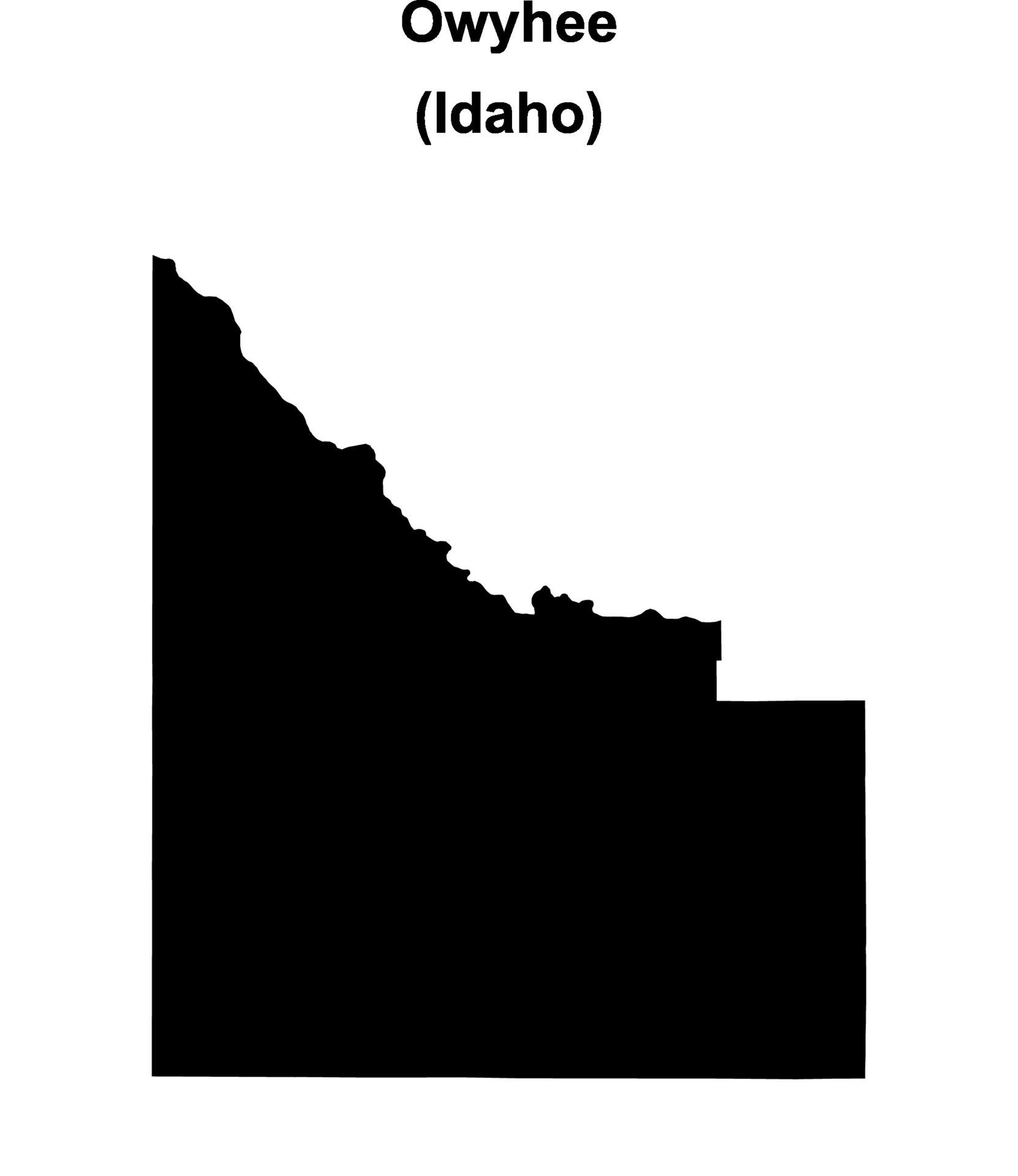 Owyhee County Idaho Blank Outline Map 46720682 Vector Art At Vecteezy