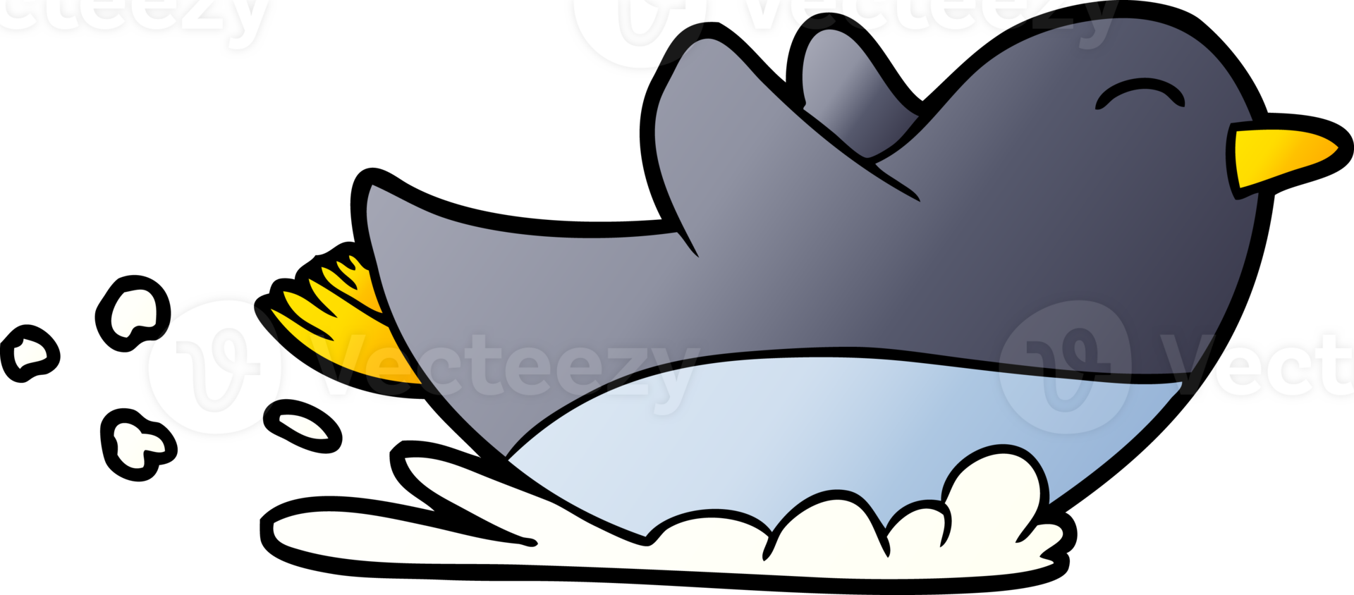 Cartoon Penguin Sliding Drawing 46721798 Png