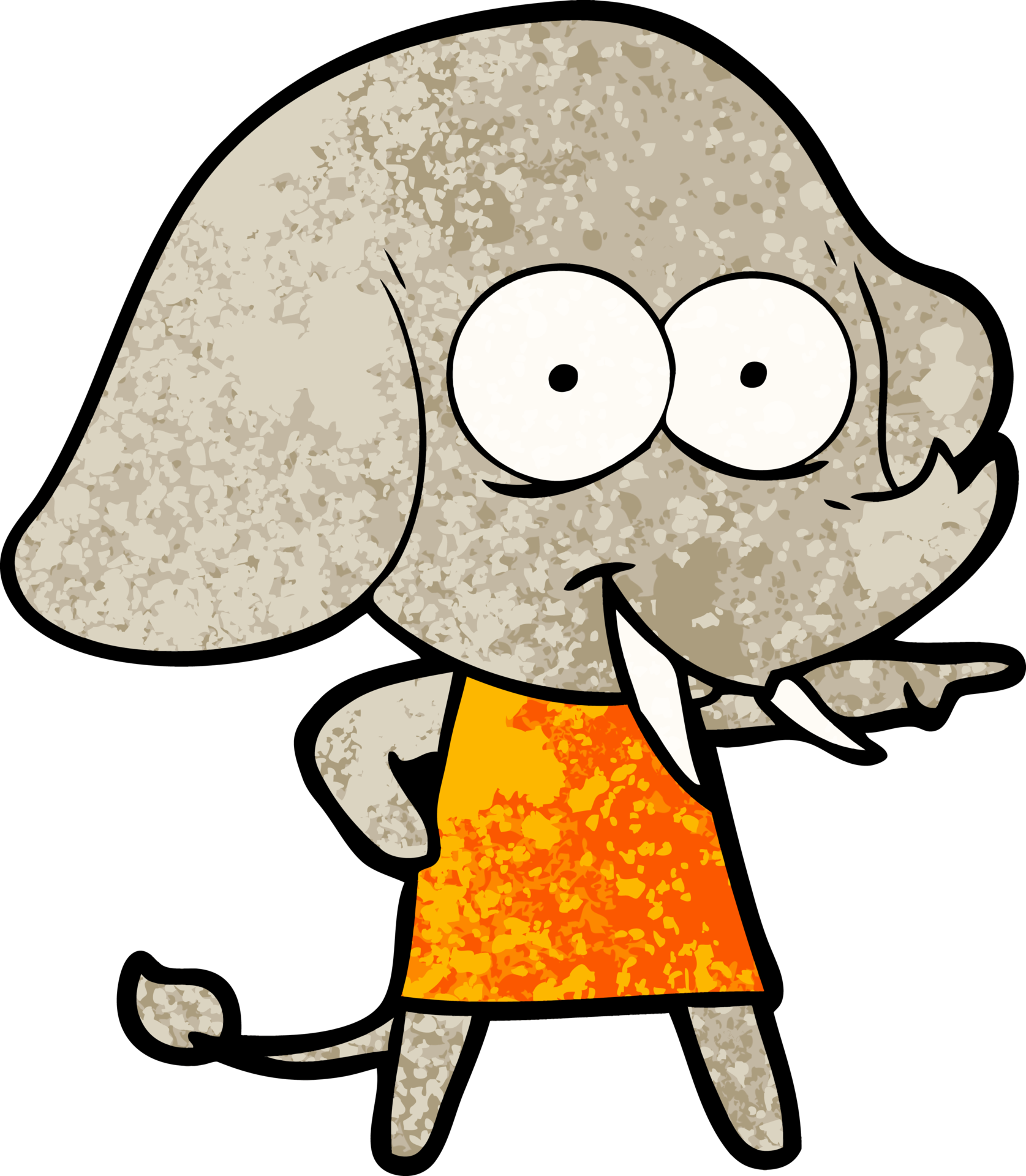 Contento Dibujos Animados Elefante Dibujo 46725154 Png