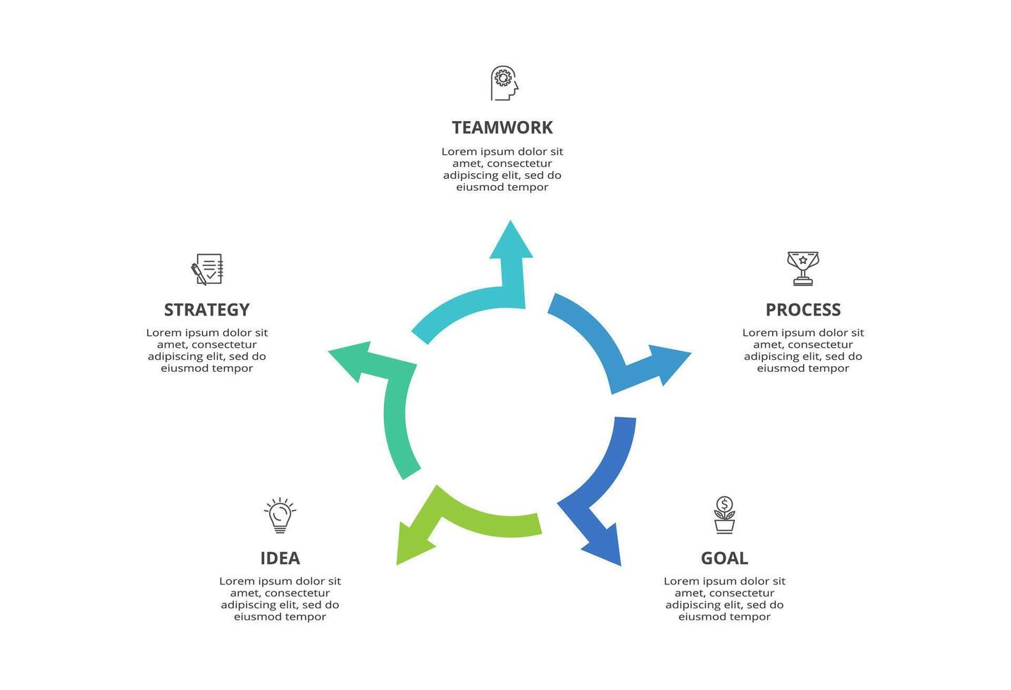 Creative concept for infographic with 5 steps, options, parts or ...