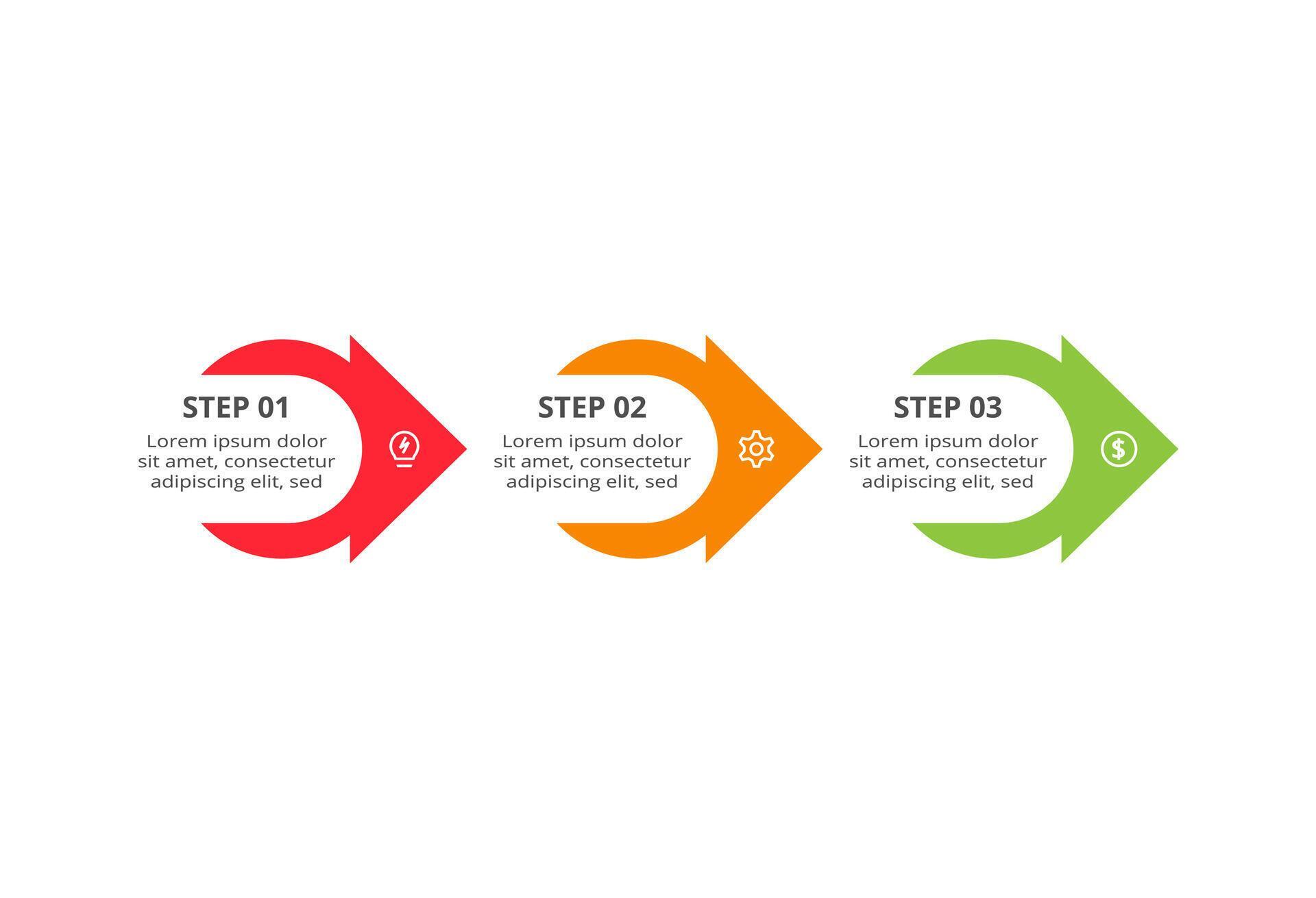 Creative concept for infographic with 3 steps, options, parts or ...