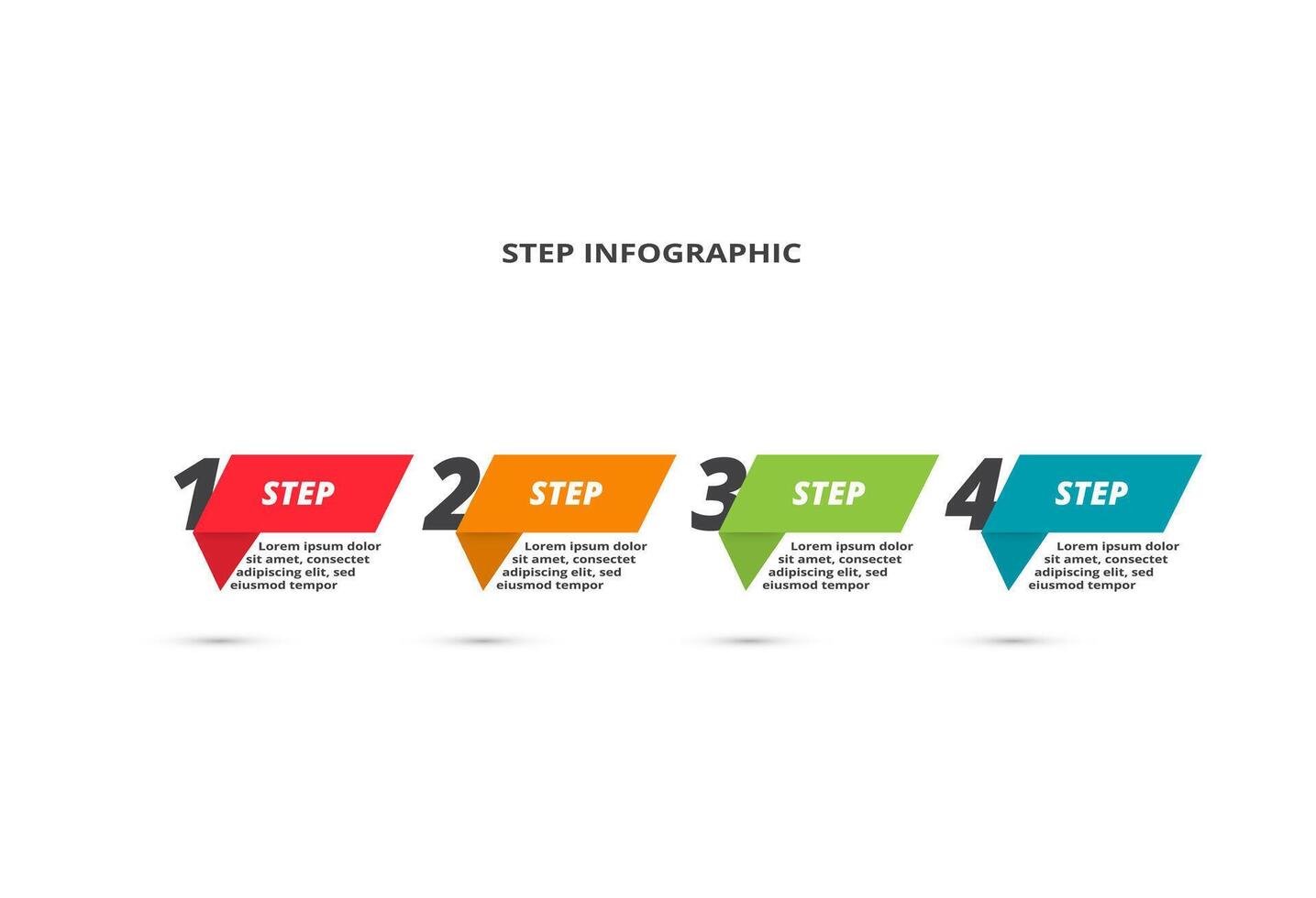 Creative concept for infographic with 4 steps, options, parts or ...