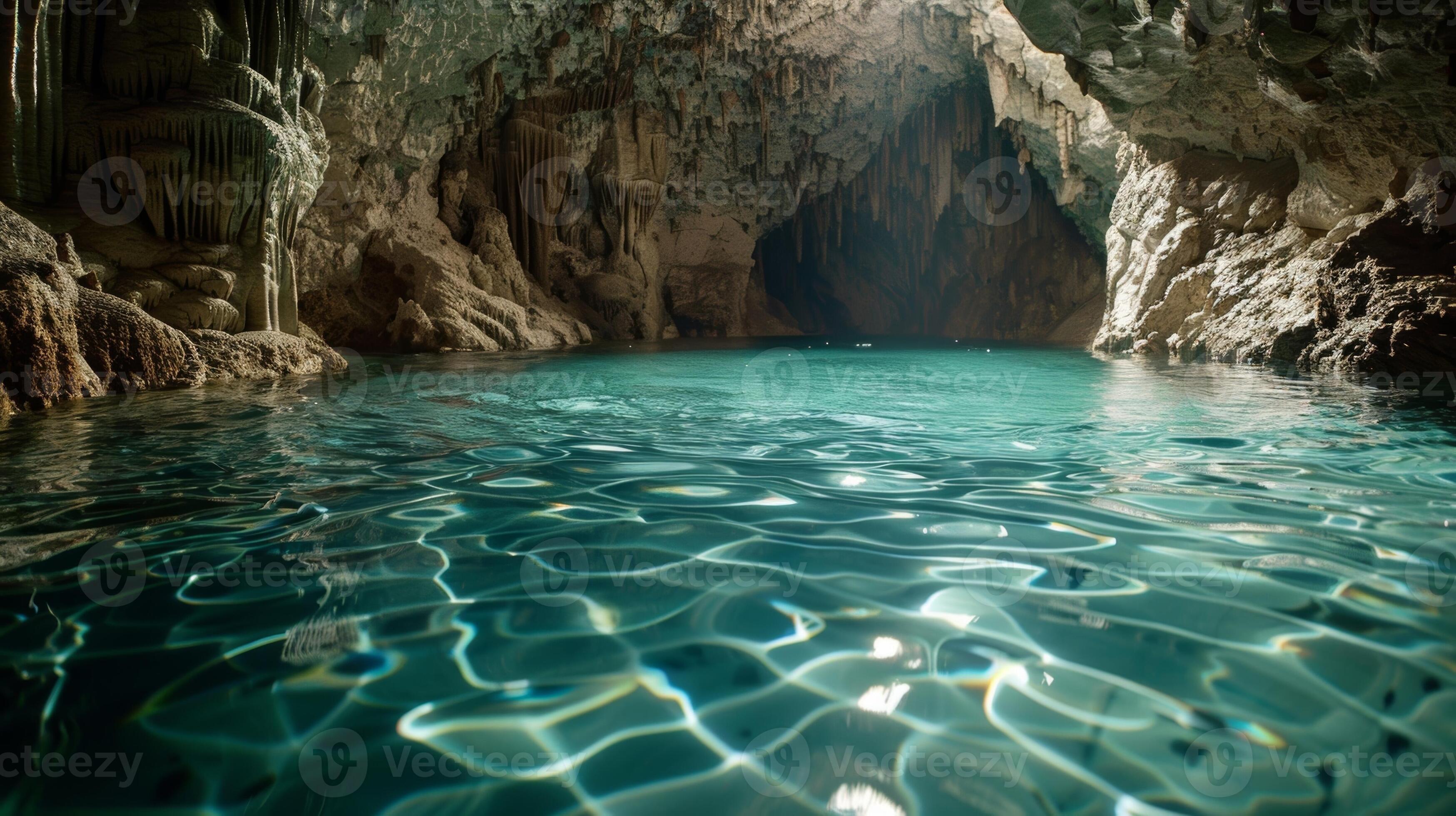 The anticipation and excitement of exploring the unknown depths of a waterfilled cave system ...