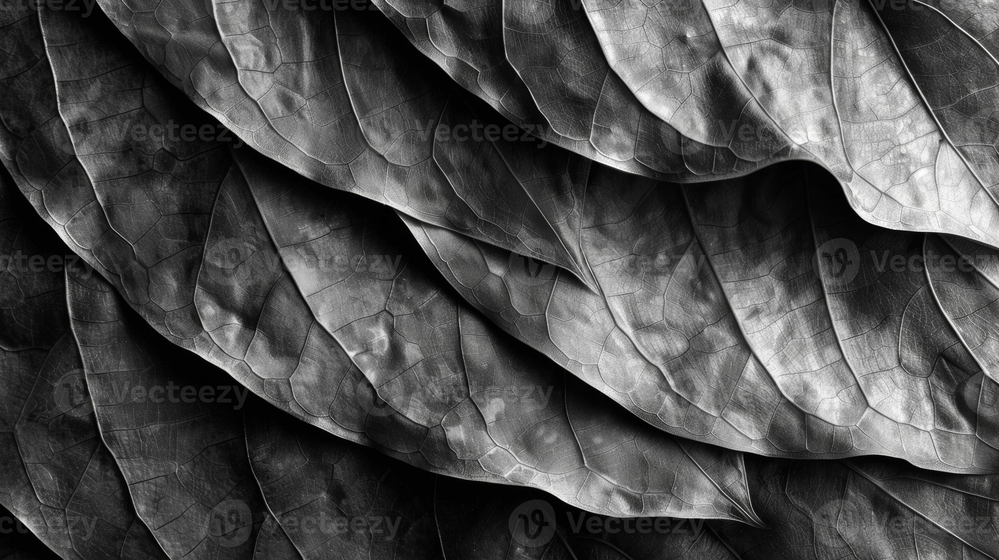 An Intricate Array Of Overlapping Folds And Creases Creating Intricate Patterns And Shadows On