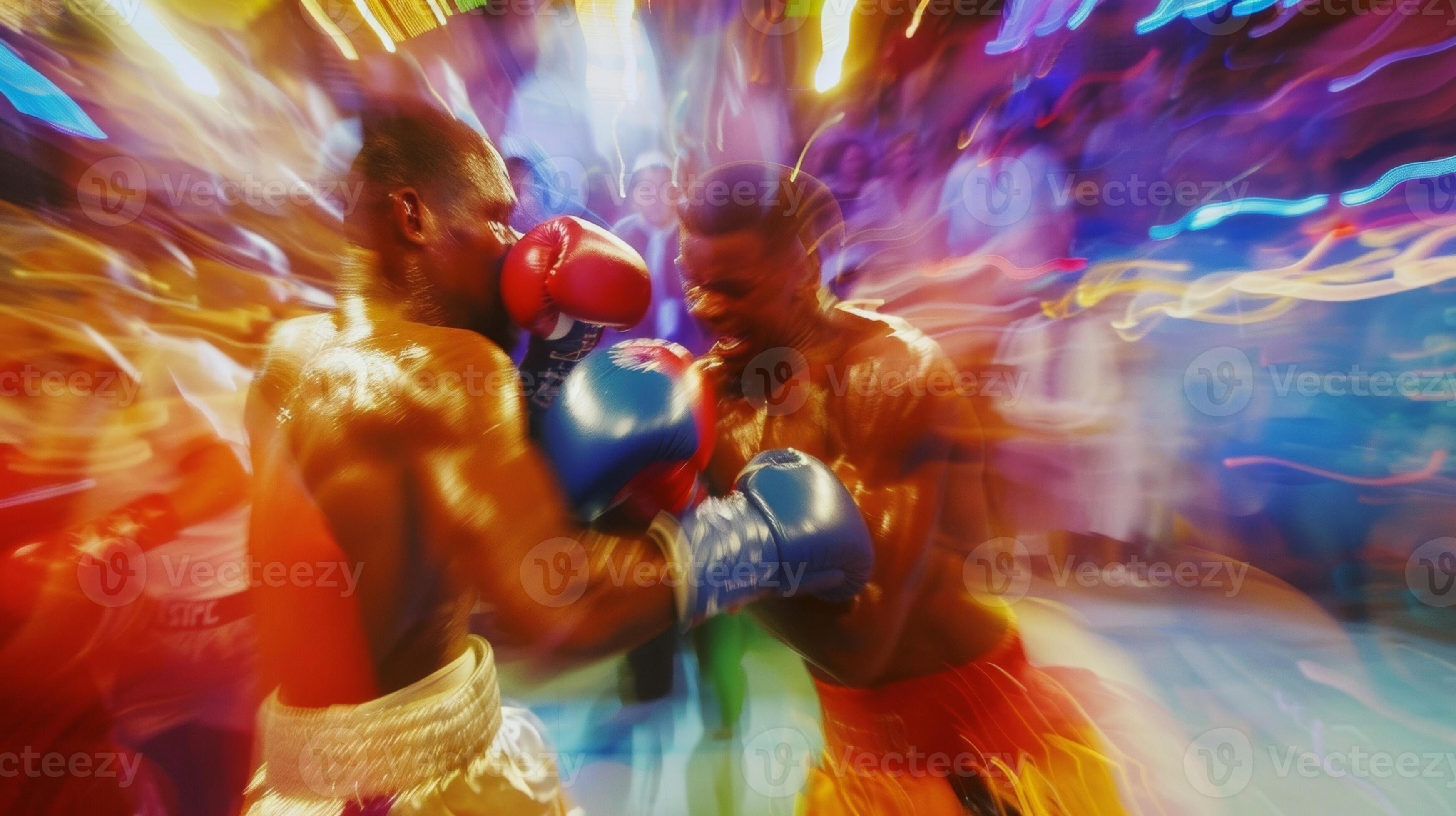 un animado difuminar de velocidad y pasión como boxeadores espato en un ... un animado difuminar de velocidad y pasión como boxeadores espato en un ...
