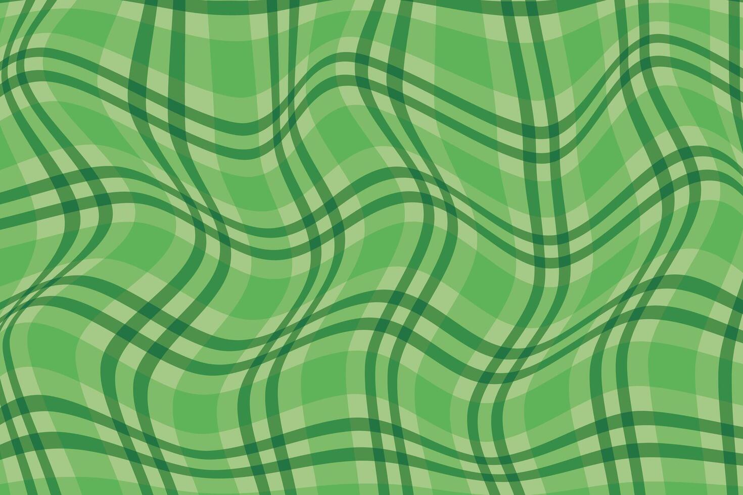 simple abstract fennel lite green color plaid check wavy distort line pattern a green background ...